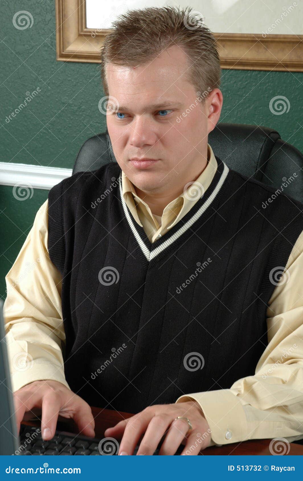 Man on computer stock photo. Image of mouse, boss, cordless - 513732