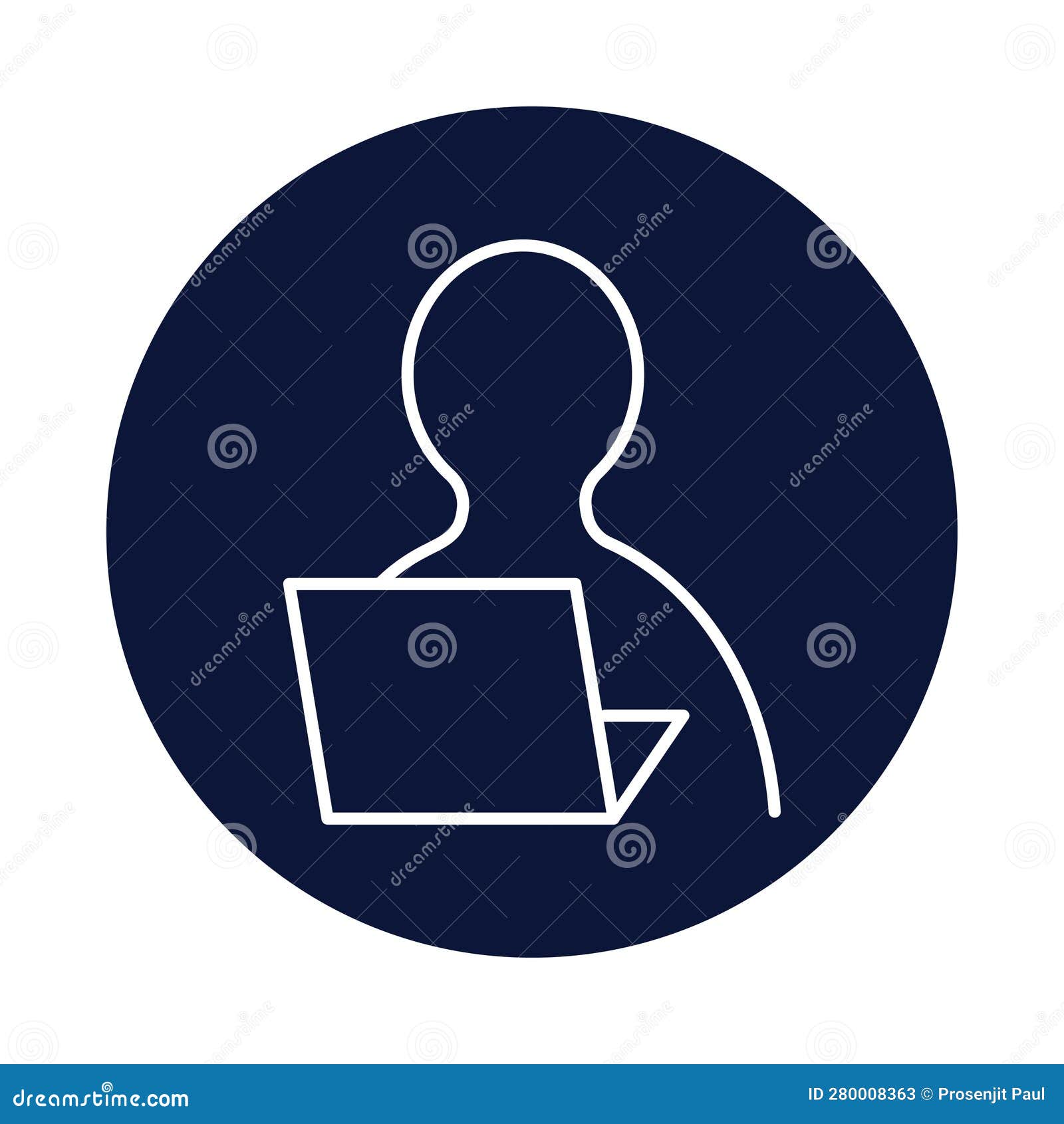 Man, Computer, Laptop, Computer Expert Icon Stock Vector - Illustration ...