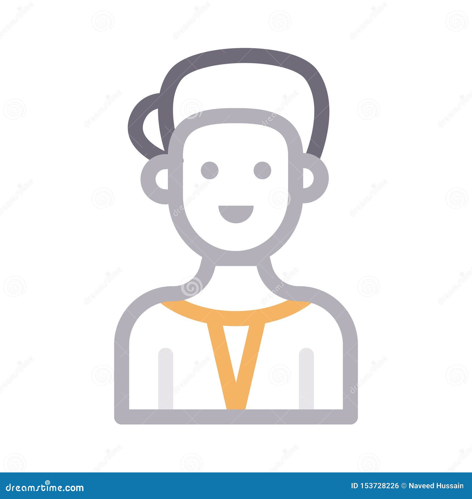 Man Colour Line Vector Icon Stock Vector - Illustration of elements ...