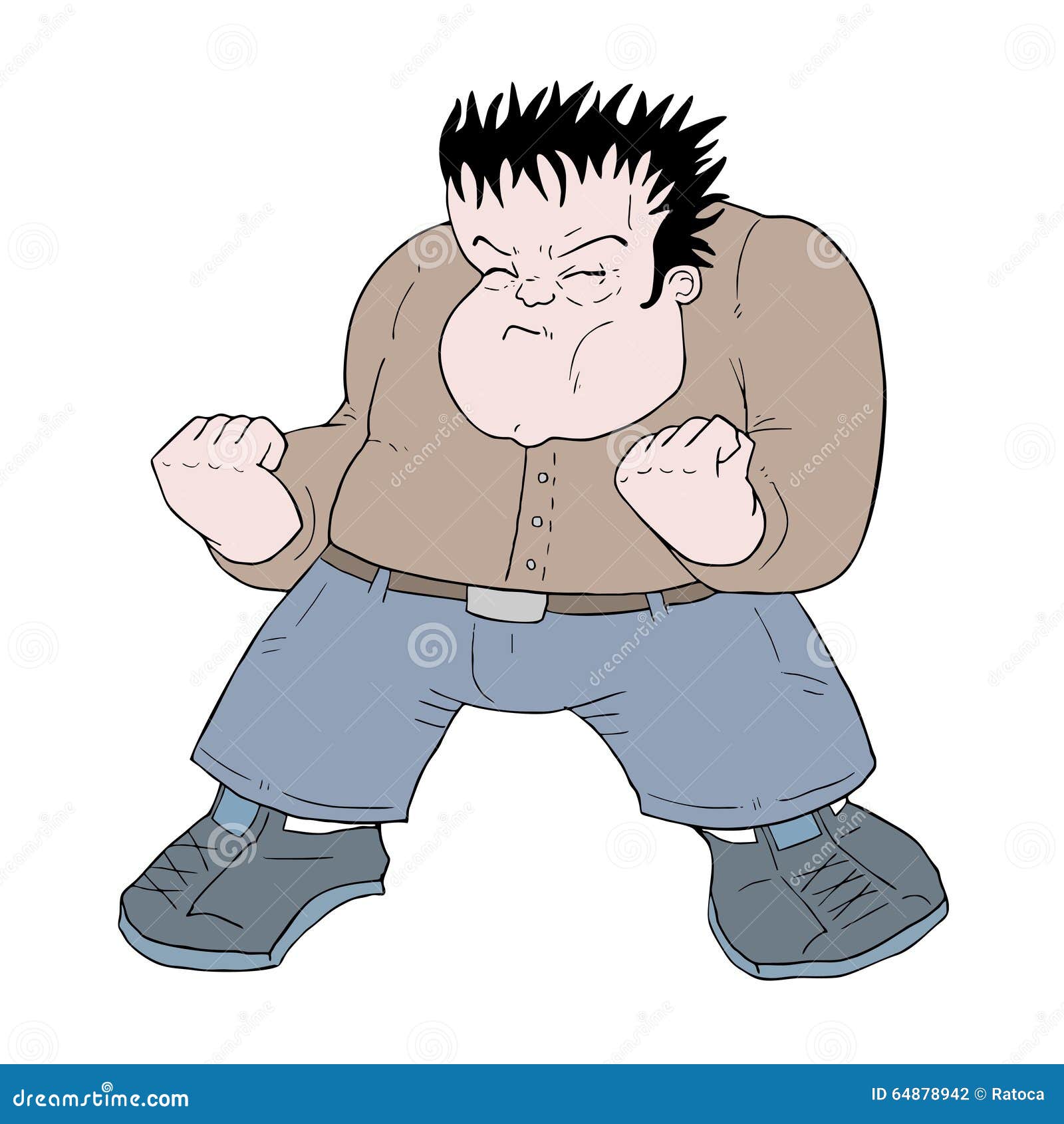Man concentrated stock vector. Illustration of concept - 64878942