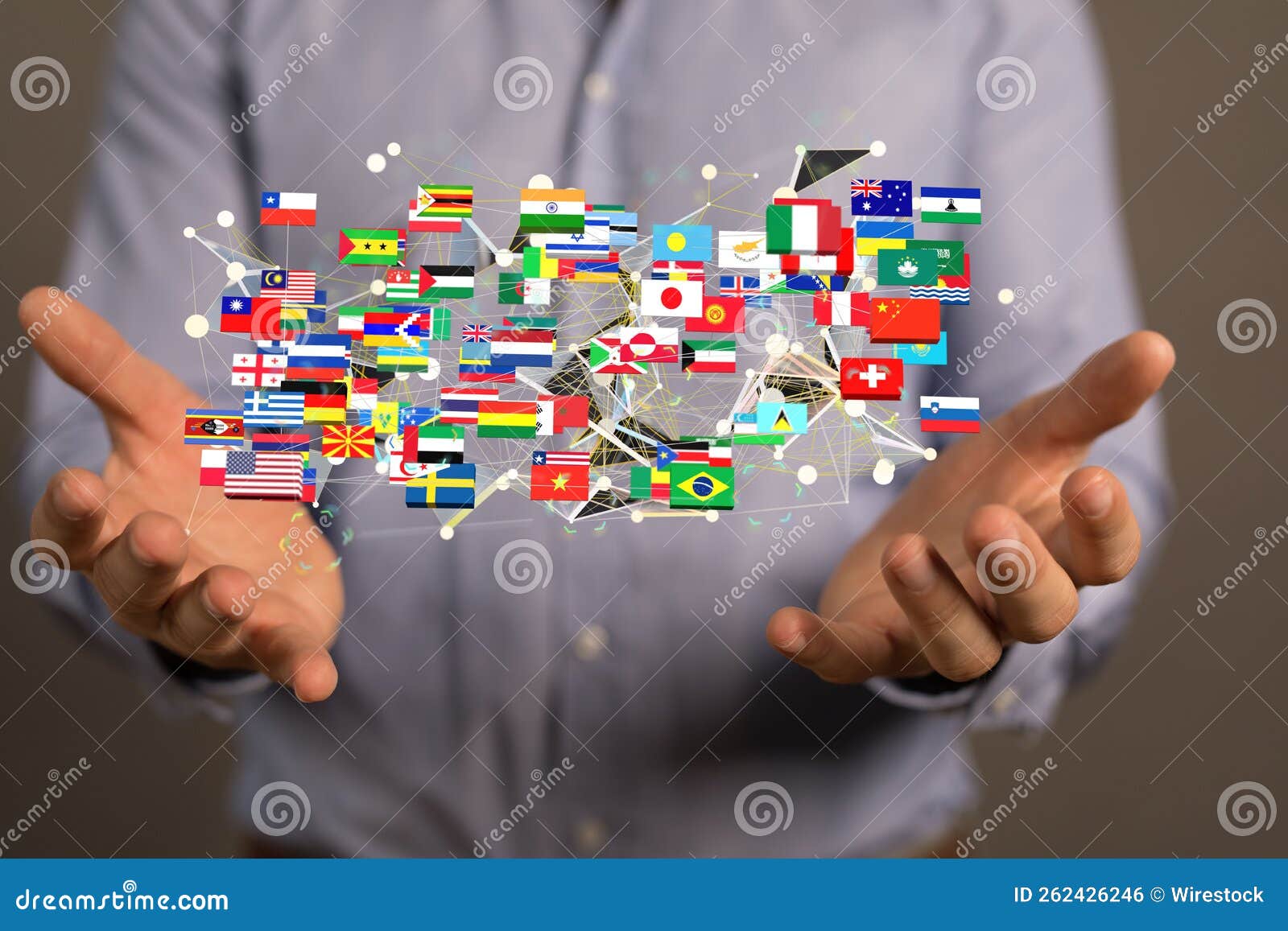 Languages And World Map, Word Hello In Different Mother Language Spoken ...