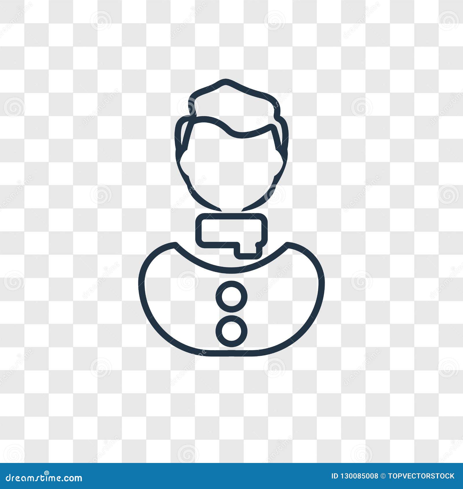 Man Concept Vector Linear Icon Isolated on Transparent Background, Man ...