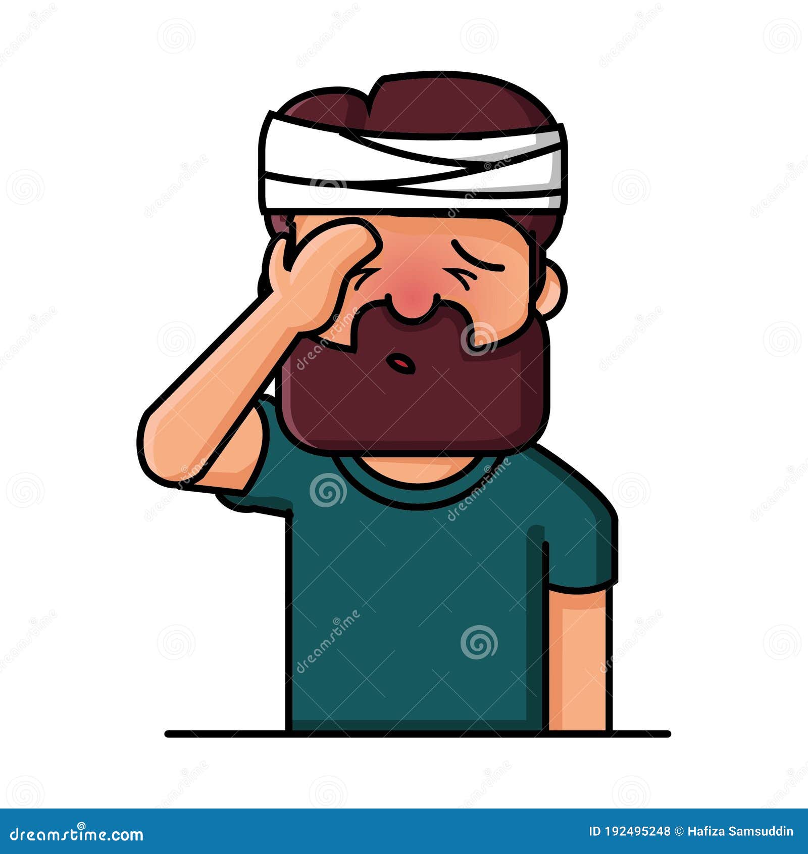 Concussion Vector Illustration. Labeled Educational Post Head Trauma ...