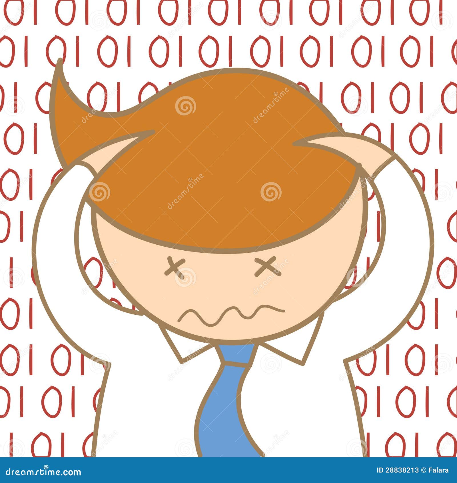 Man Confusing Information Data Stock Vector - Illustration of color ...