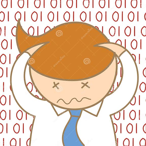 Man Confusing Information Data Stock Vector - Illustration of color ...