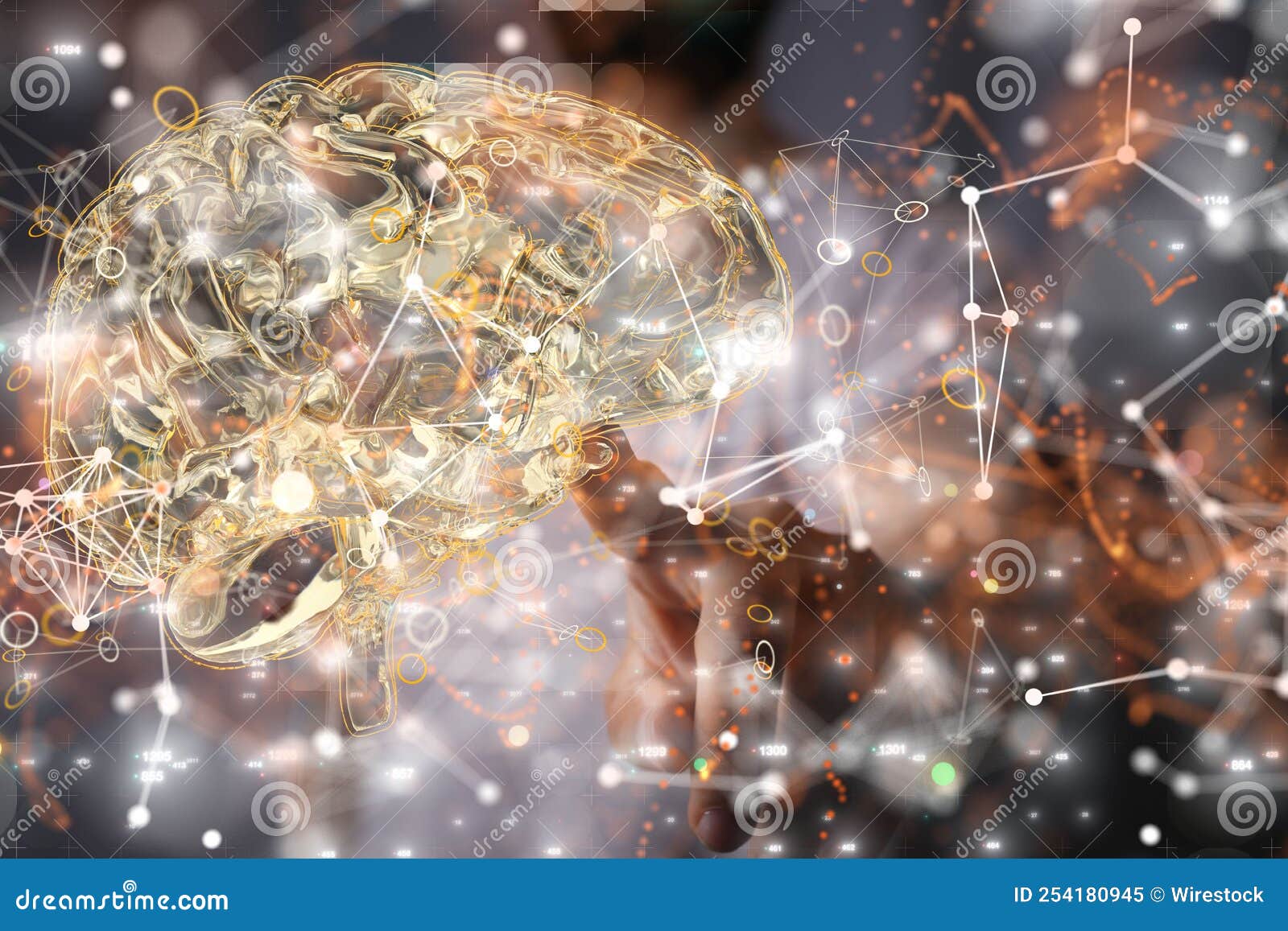 Man with Connected Network Animation Stock Image - Image of cerebral ...
