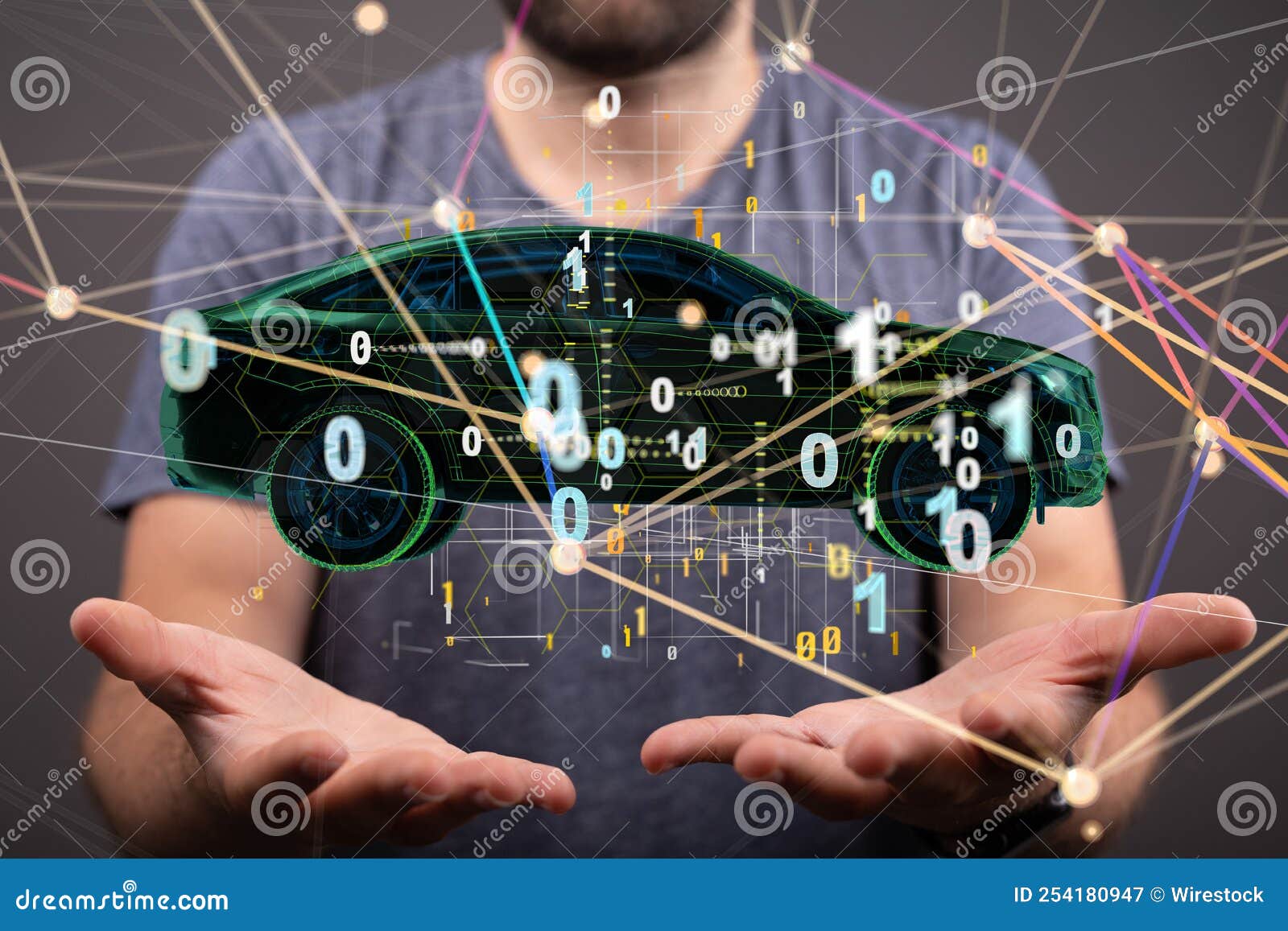 Man with Connected Network Animation Stock Image - Image of station ...
