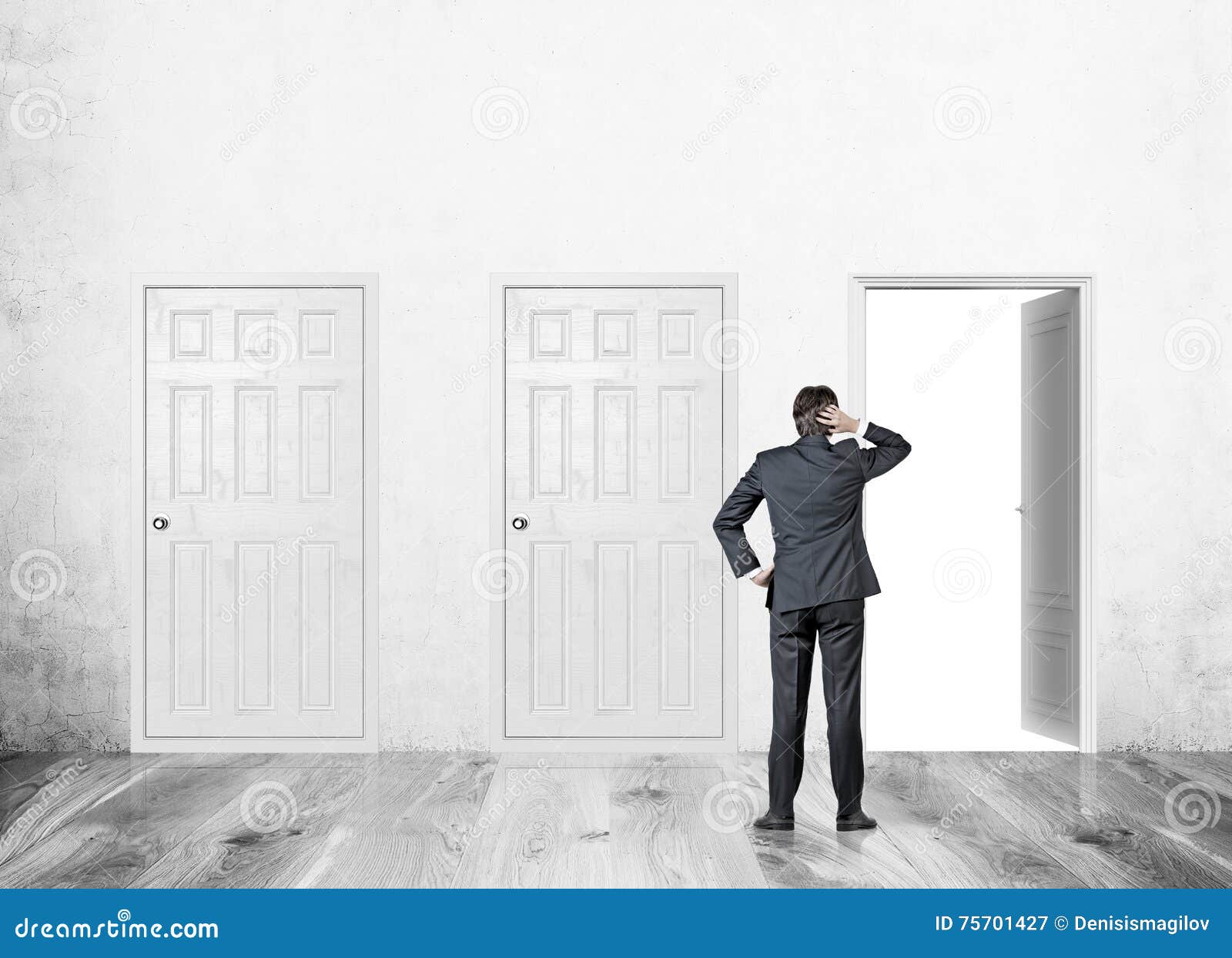 Man Considering Opportunities Stock Image - Image of finance, creative ...