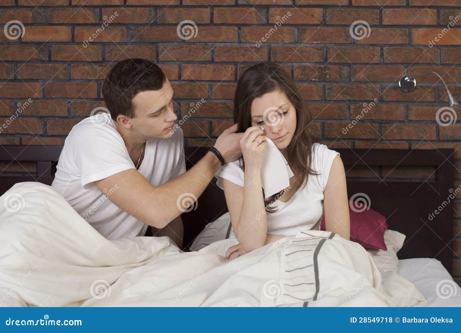 Man consoling woman stock photo. Image of group, hair - 28549718