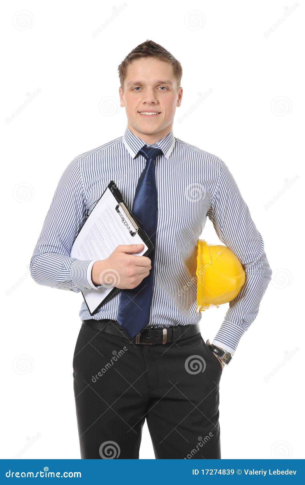 Man with Construction Helmet Stock Image - Image of hand, blue: 17274839