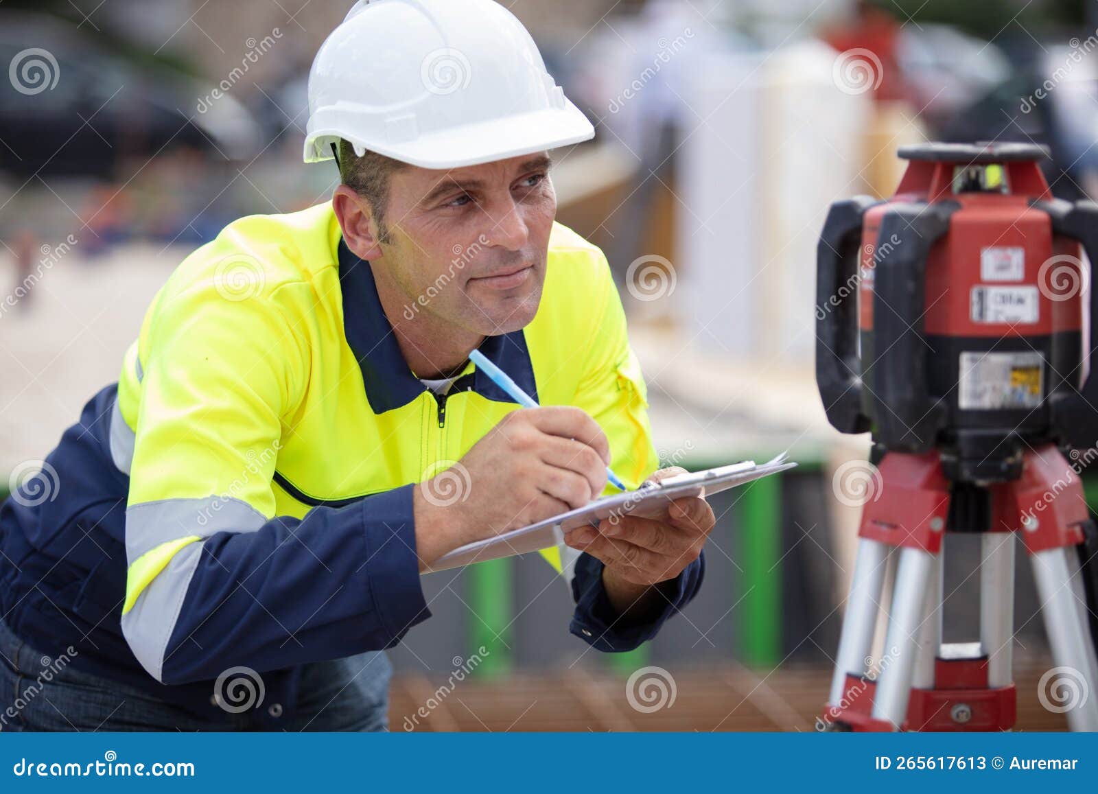 Man in construction helmet stock image. Image of reinforced - 265617613