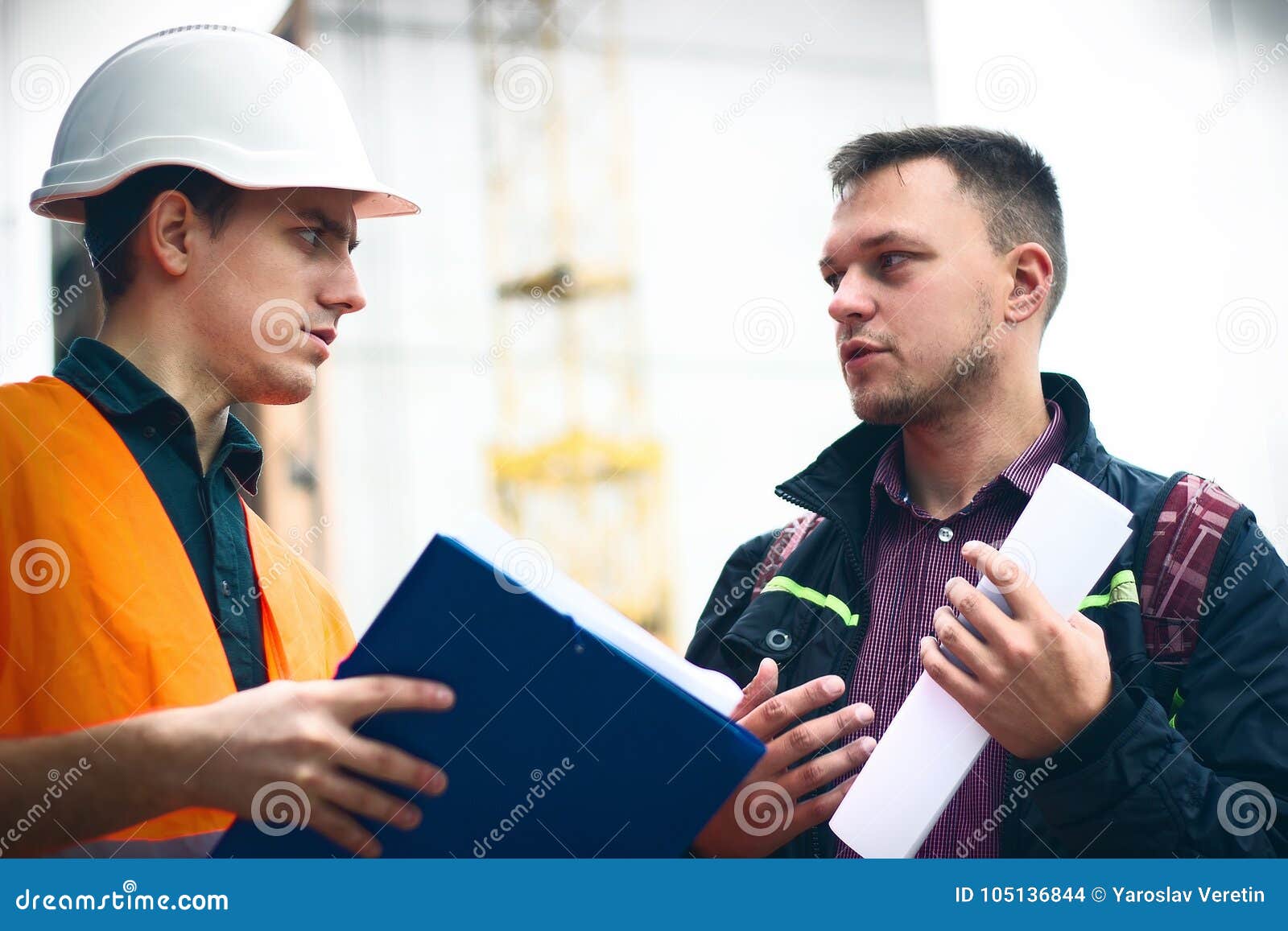 Man a Construction Project To Engineer. Business Modern Background ...