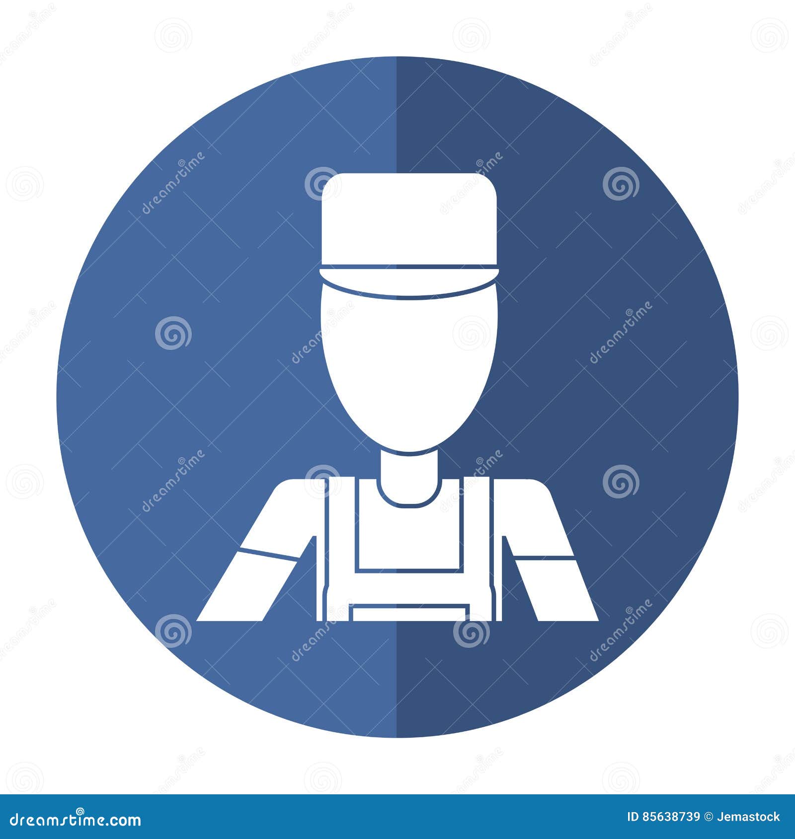 Man Construction Repair Holding Toolbox Shadow Stock Vector ...