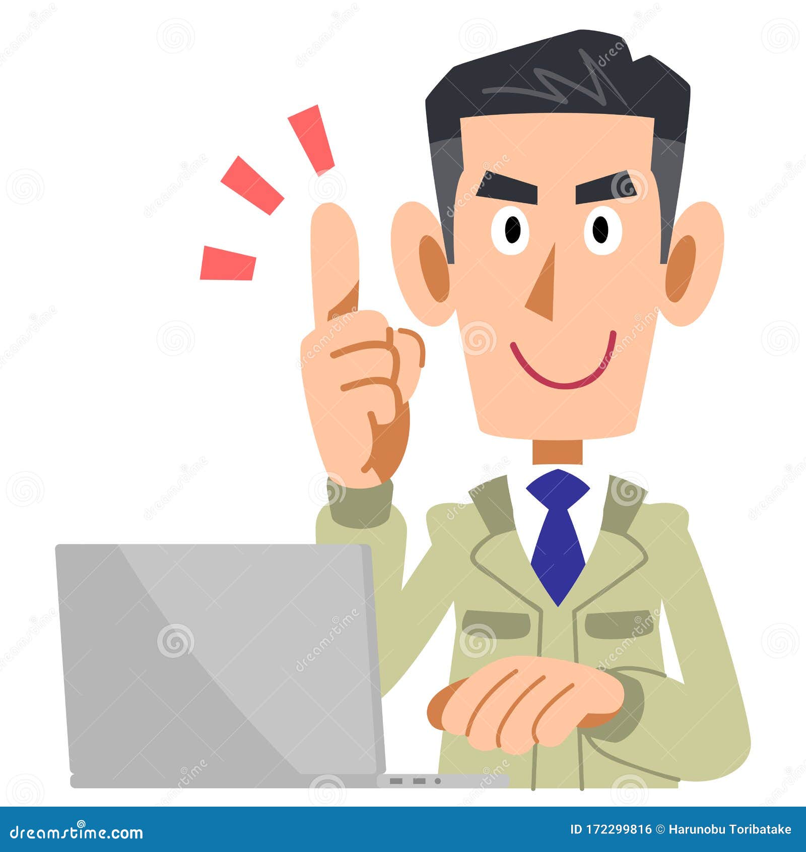 A Man in a Construction Shop Explaining Points and a Laptop Stock ...