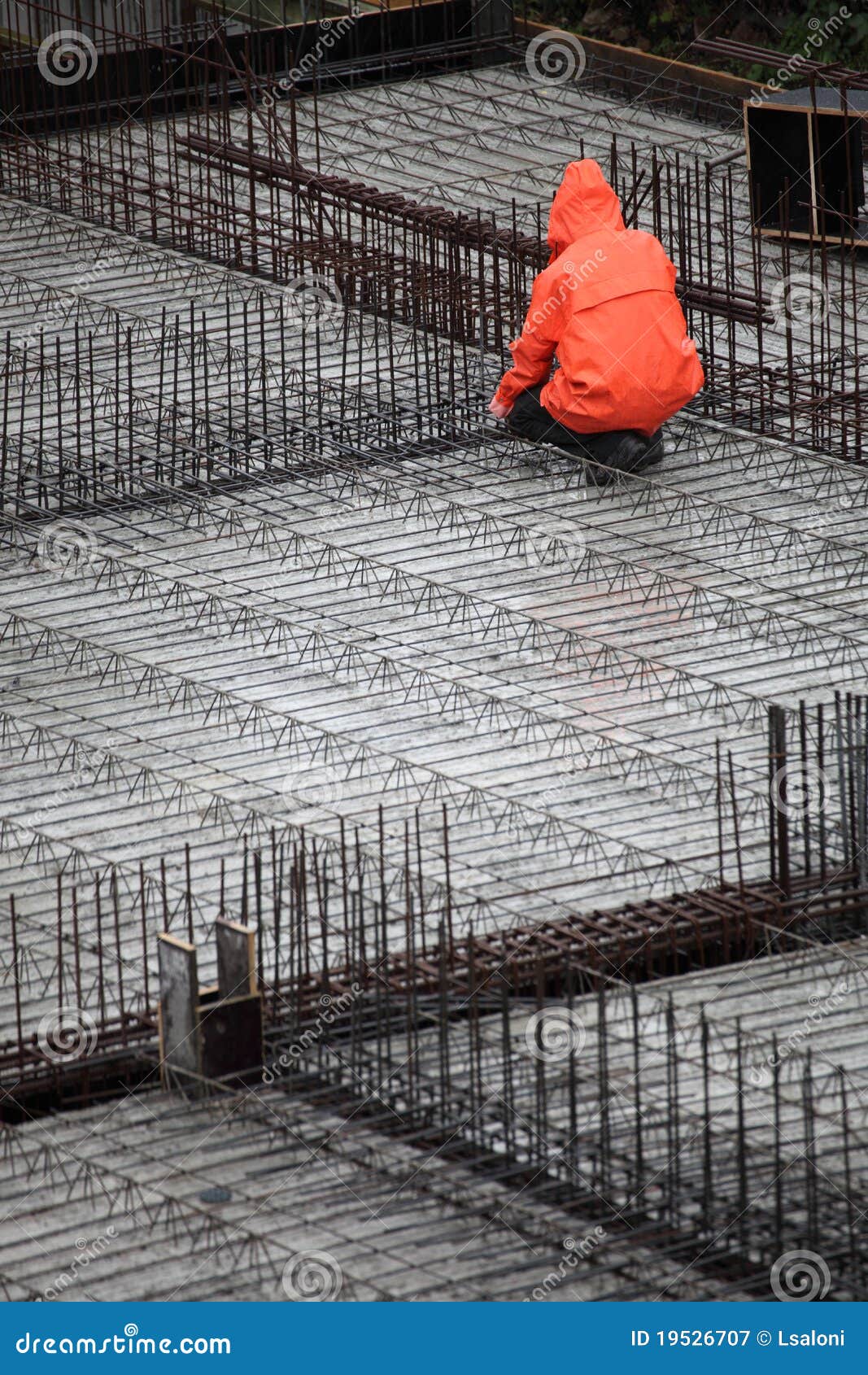 Man in construction site stock image. Image of reinforced - 19526707