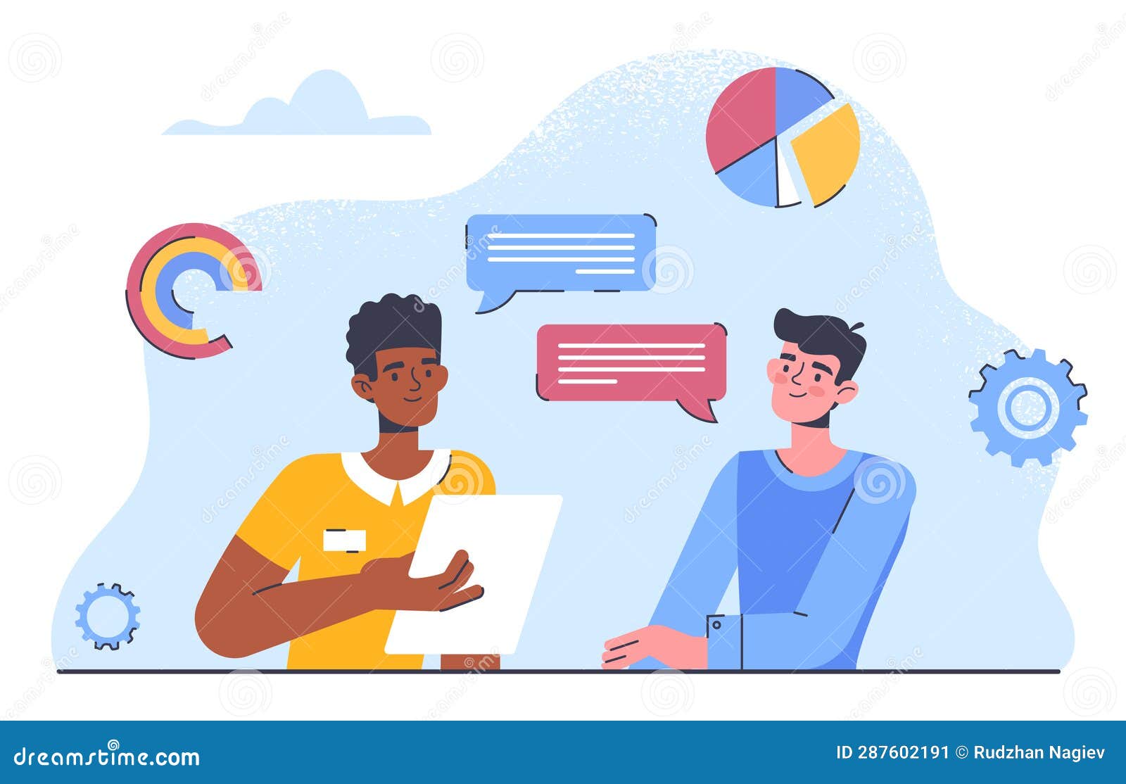 Man with Consultation Vector Concept Stock Vector - Illustration of ...