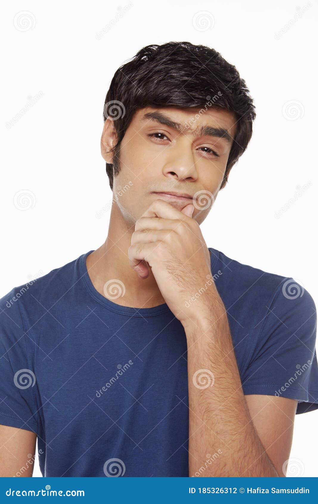 Man contemplating stock photo. Image of pakistani, casual - 185326312