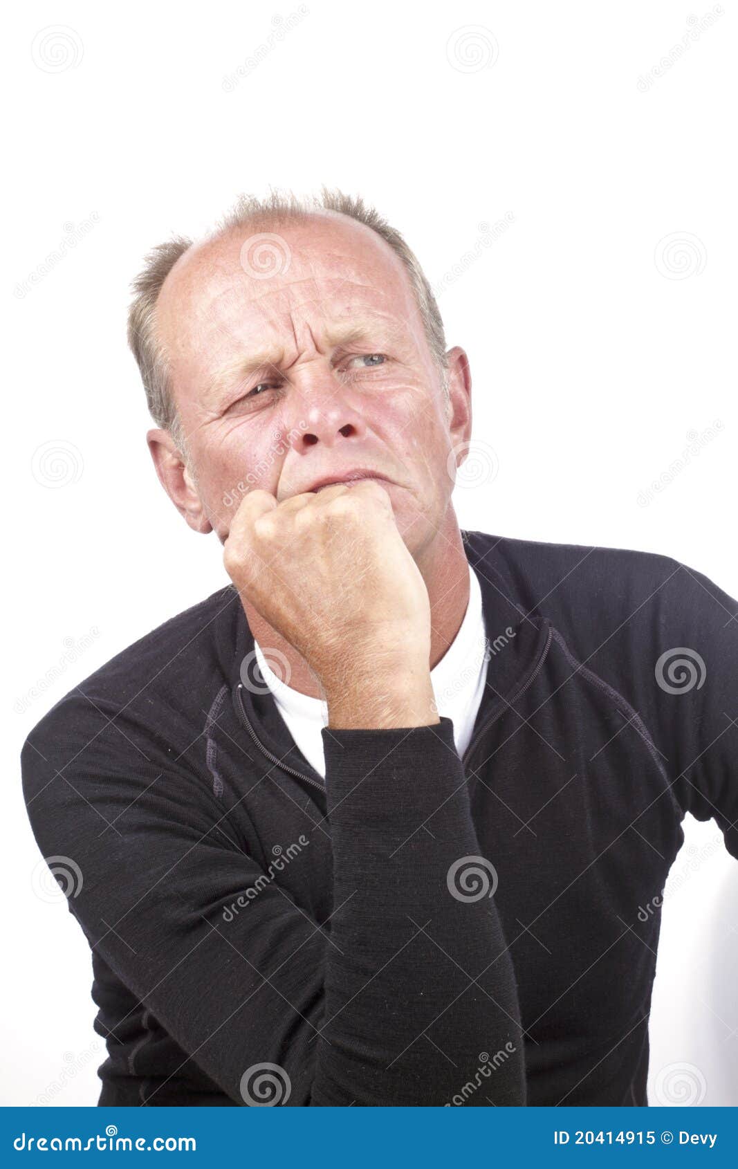 Man contemplating stock image. Image of problem, mature - 20414915