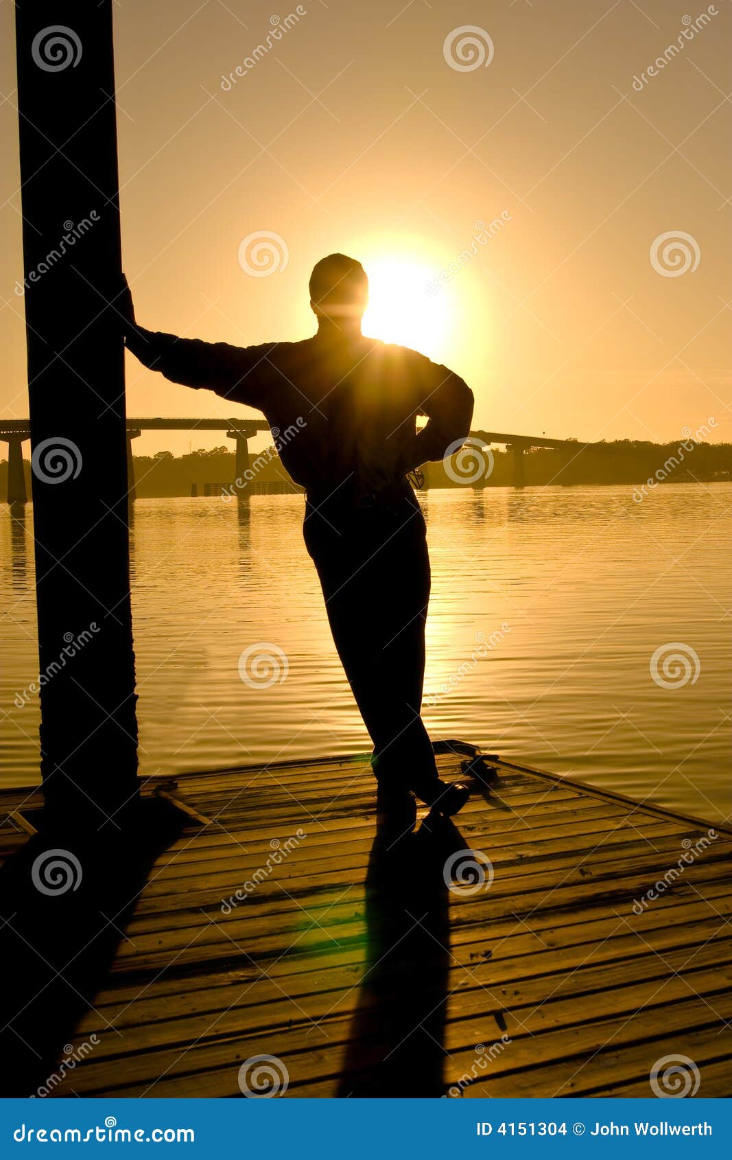 Man in Contemplation, Sunset Stock Photo - Image of accomplishment ...