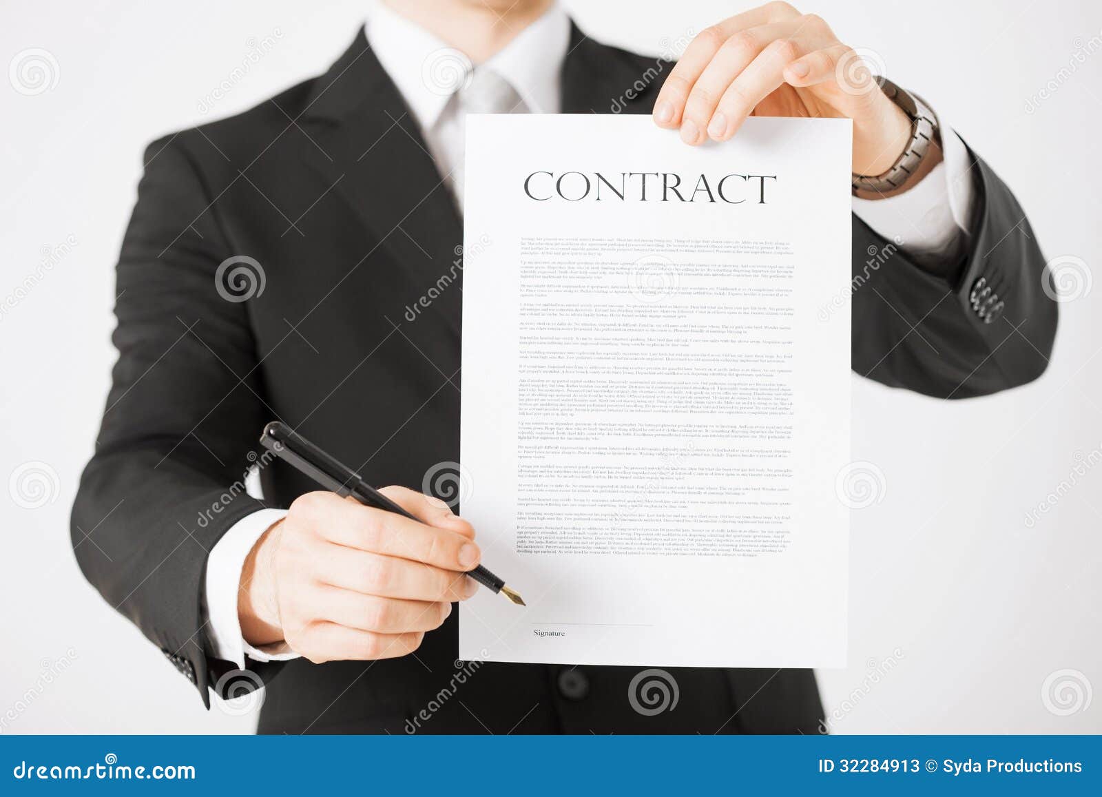 Man with contract stock image. Image of lawyer, partnership - 32284913