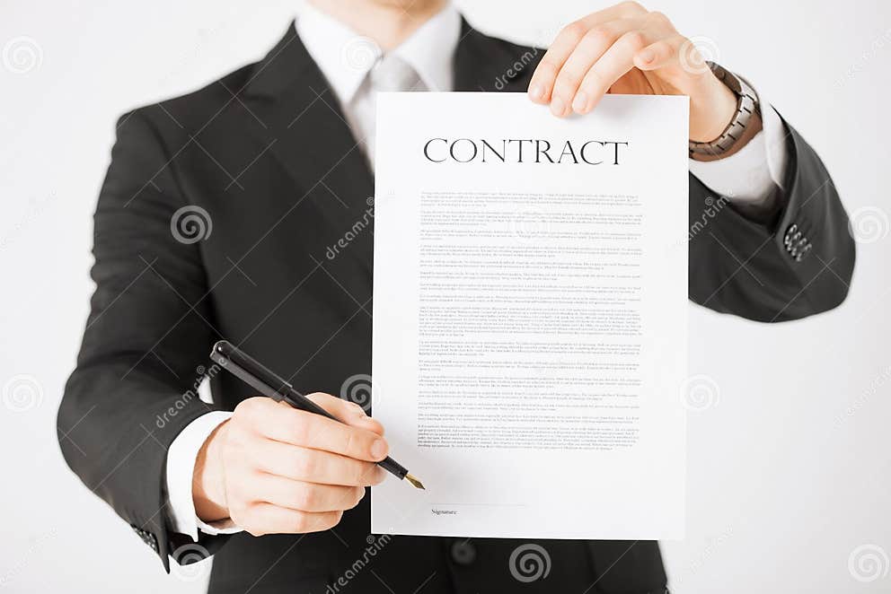 Man with contract stock image. Image of lawyer, partnership - 32284913