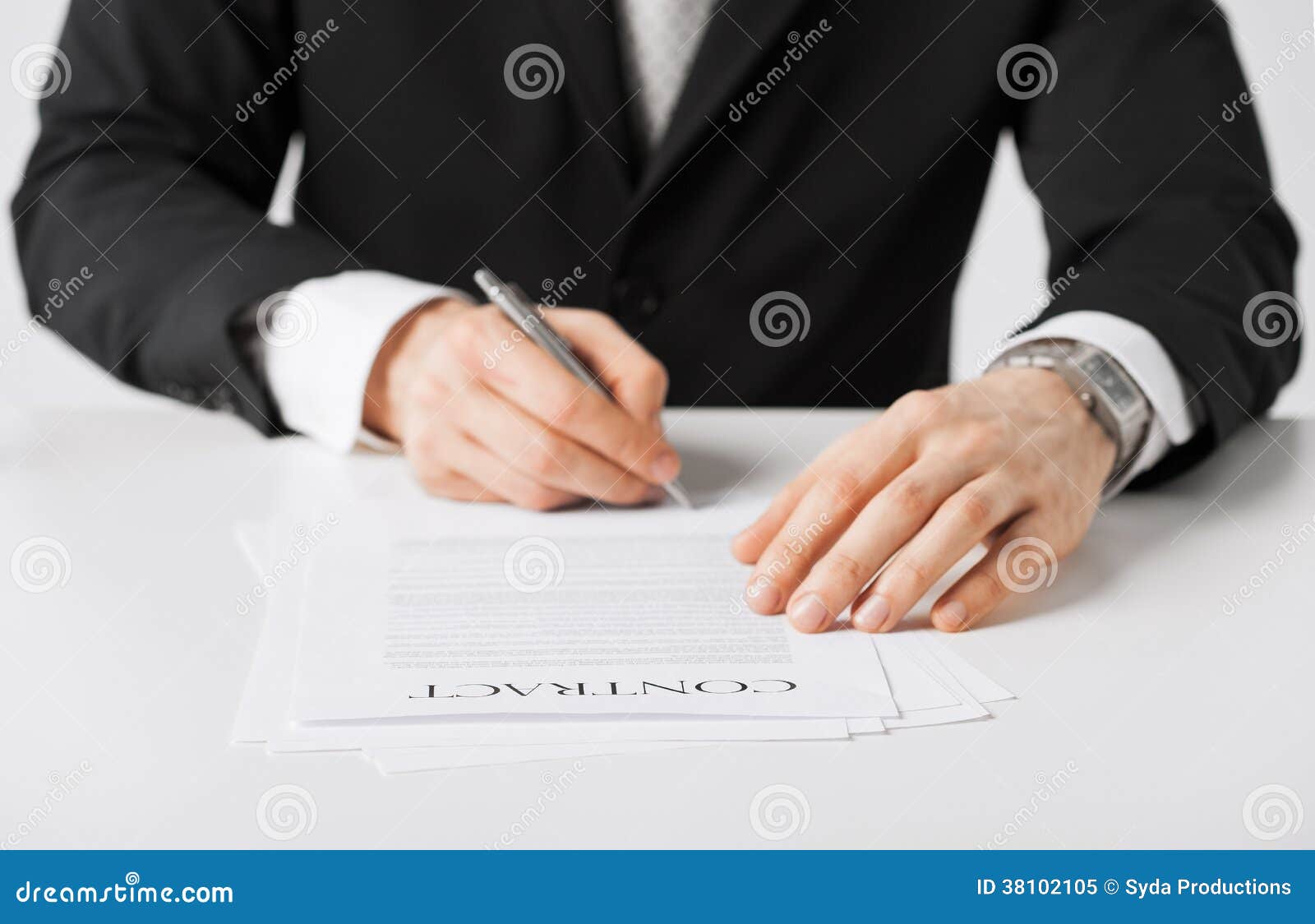 Man with contract stock image. Image of conditions, concept - 38102105