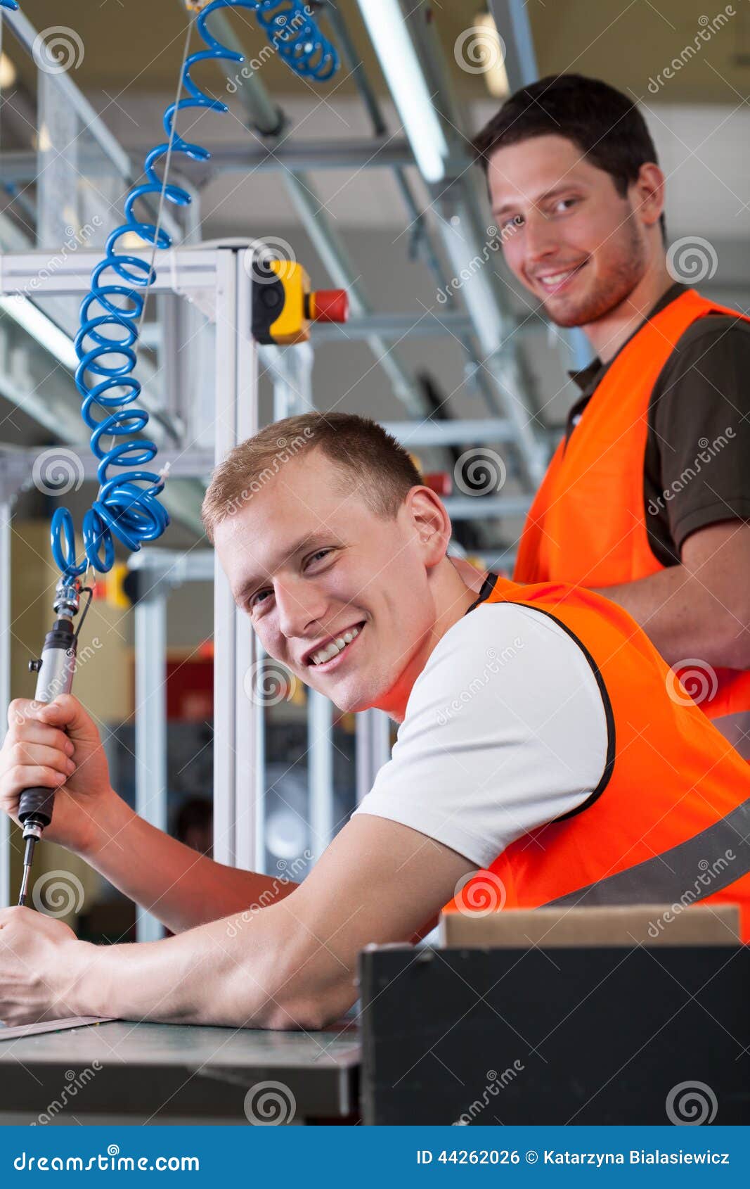 Man Controlling Assembly Process at Factory Stock Photo - Image of ...
