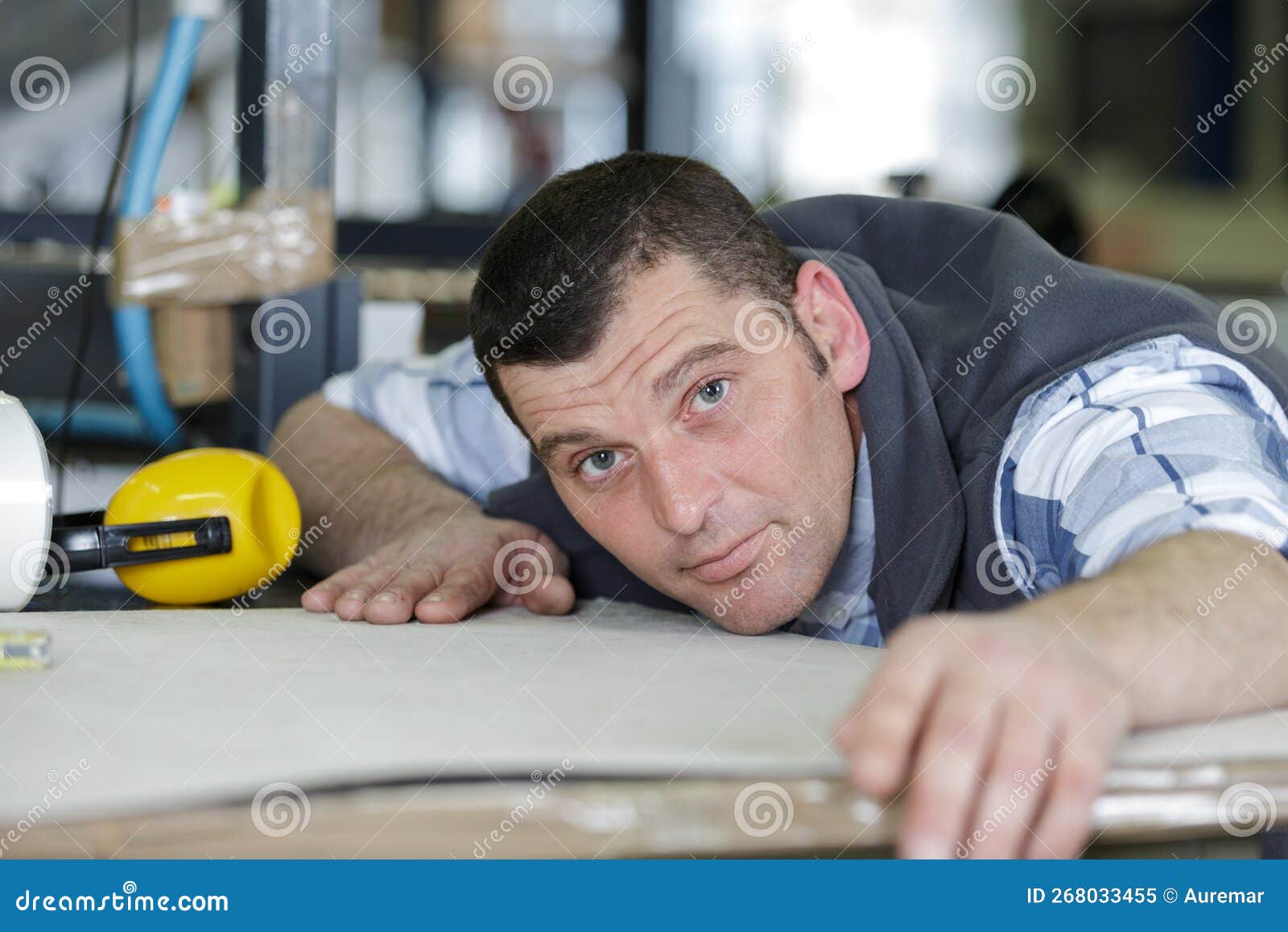 Man Controlling Hydraulic Press Machine for Cutting Steel Stock Image ...