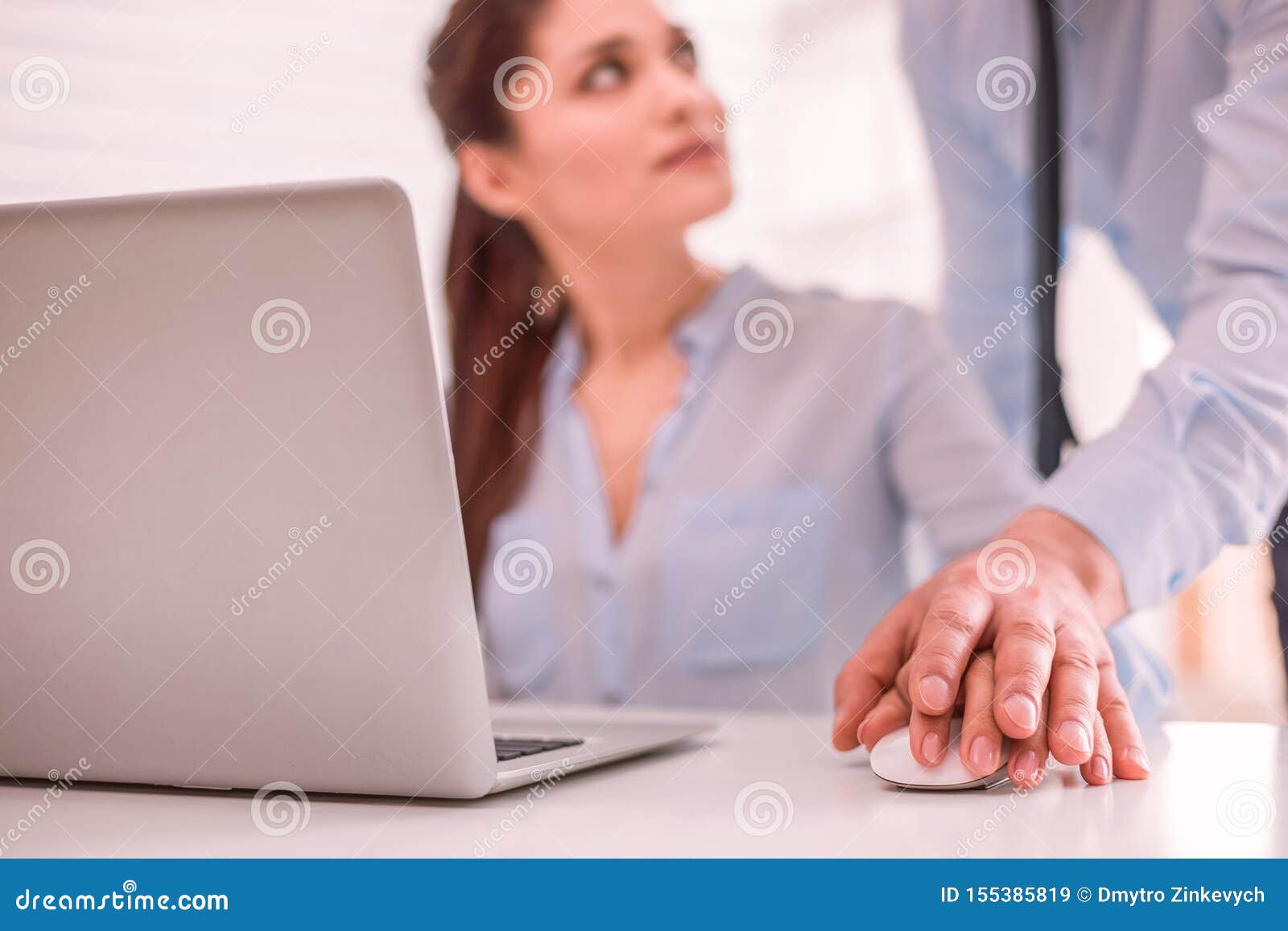 Man Controlling the Process of Woman Decision-making Stock Image ...