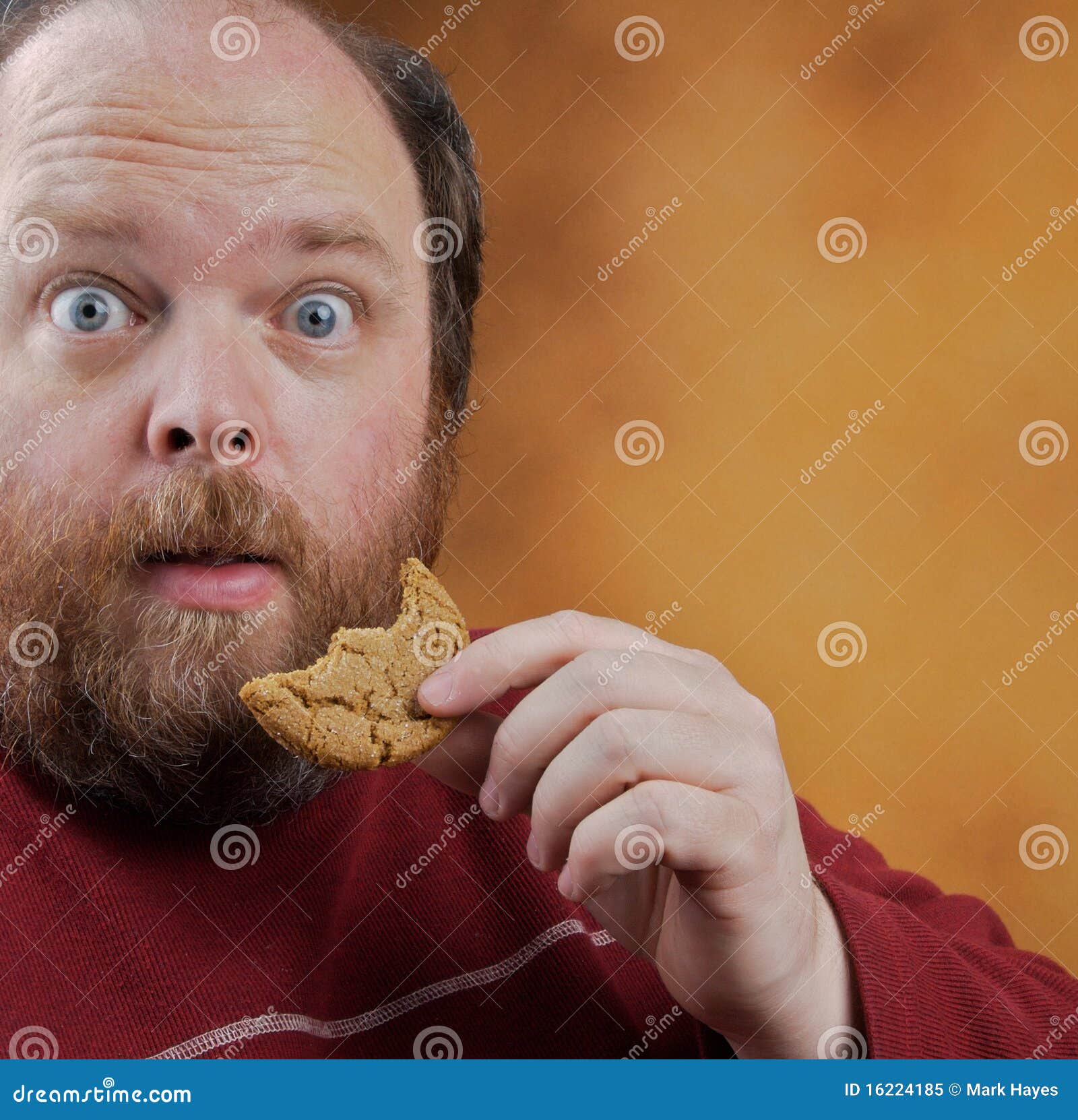Man with Cookie stock image. Image of health, sitting - 16224185