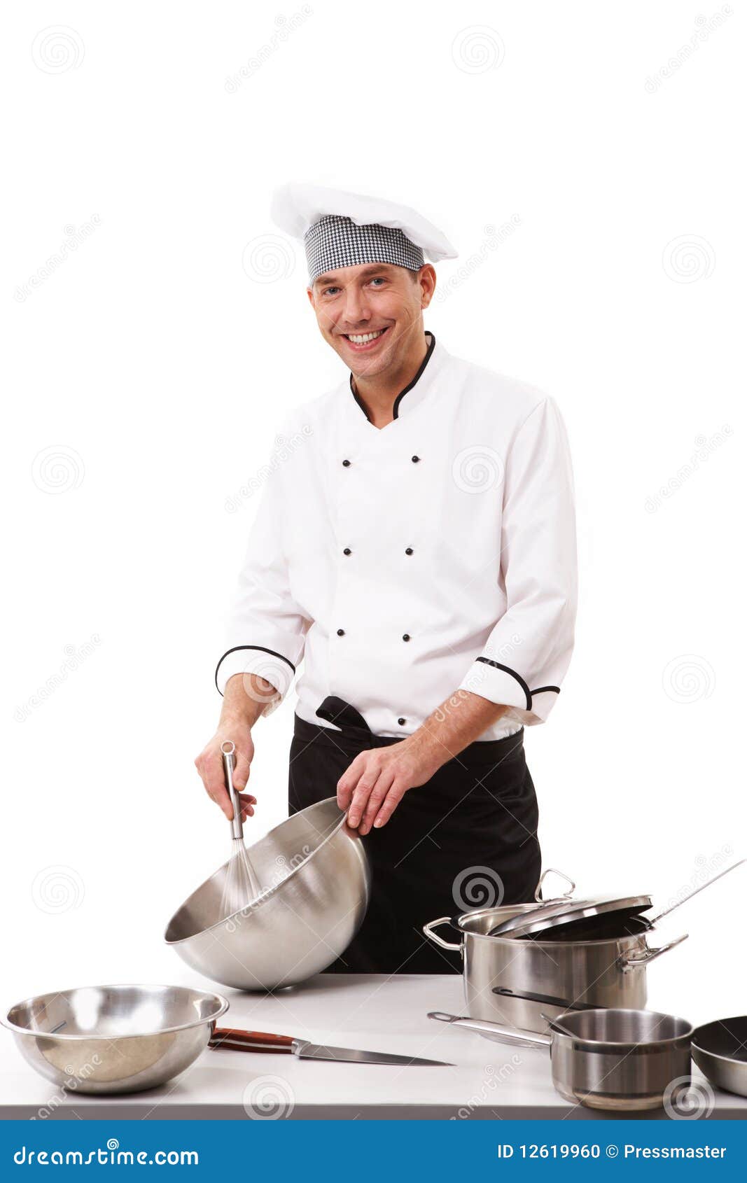 Man cooking stock photo. Image of cook, knife, preparation - 12619960