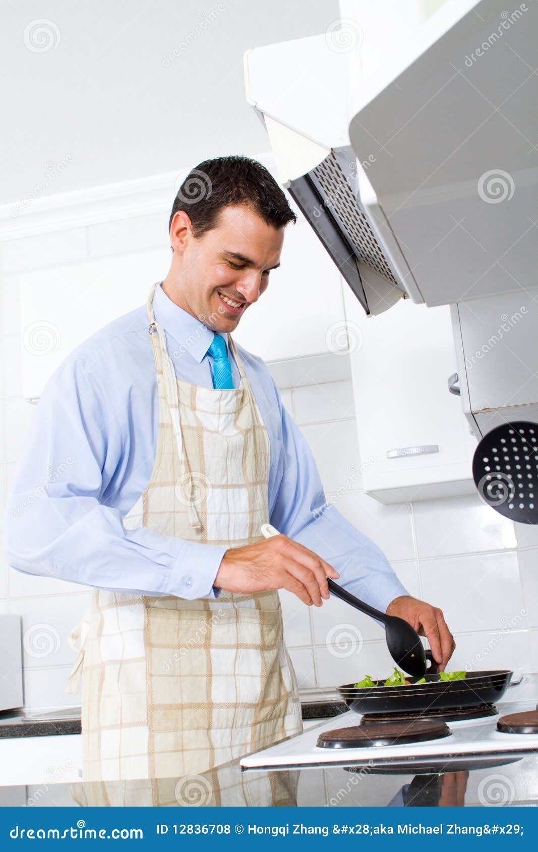 Man cooking stock photo. Image of cabinet, fresh, portrait - 12836708