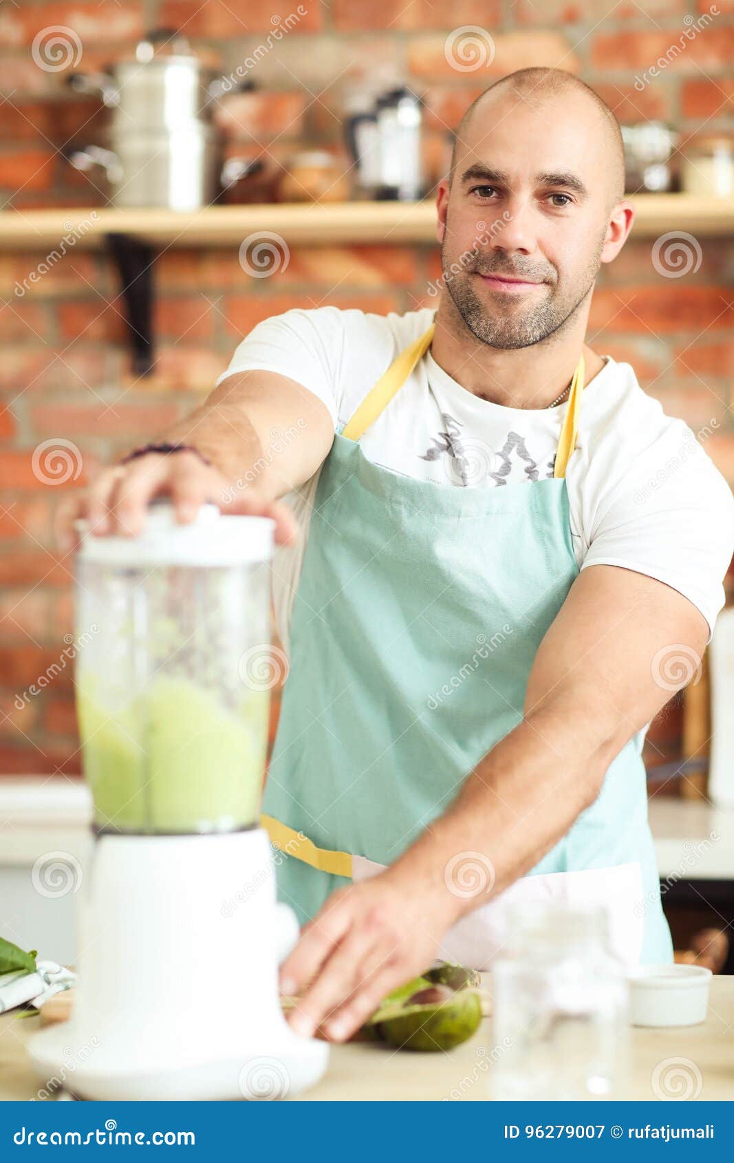 Man cooking stock image. Image of chef, house, background - 96279007