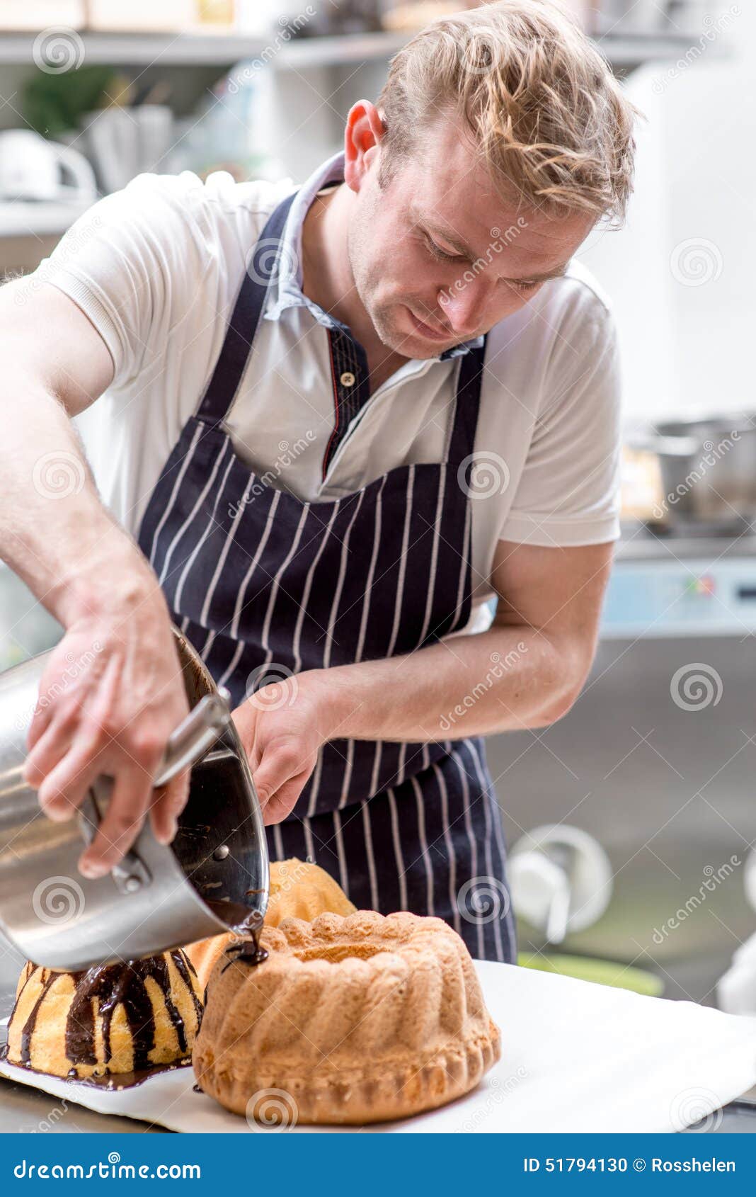 Man cooking for Easter stock photo. Image of confectionery - 51794130