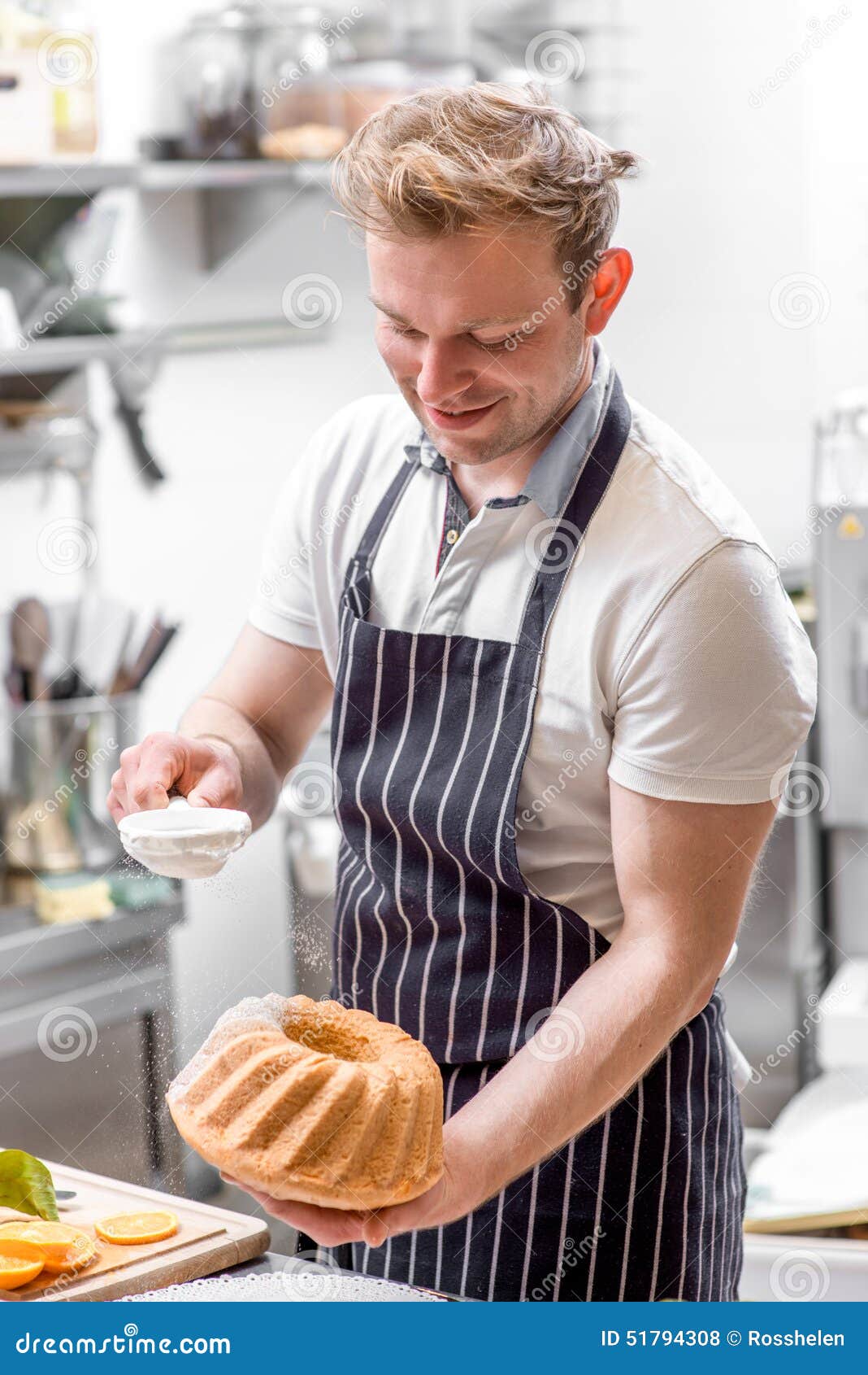Man cooking for Easter stock photo. Image of pastry, bakery - 51794308
