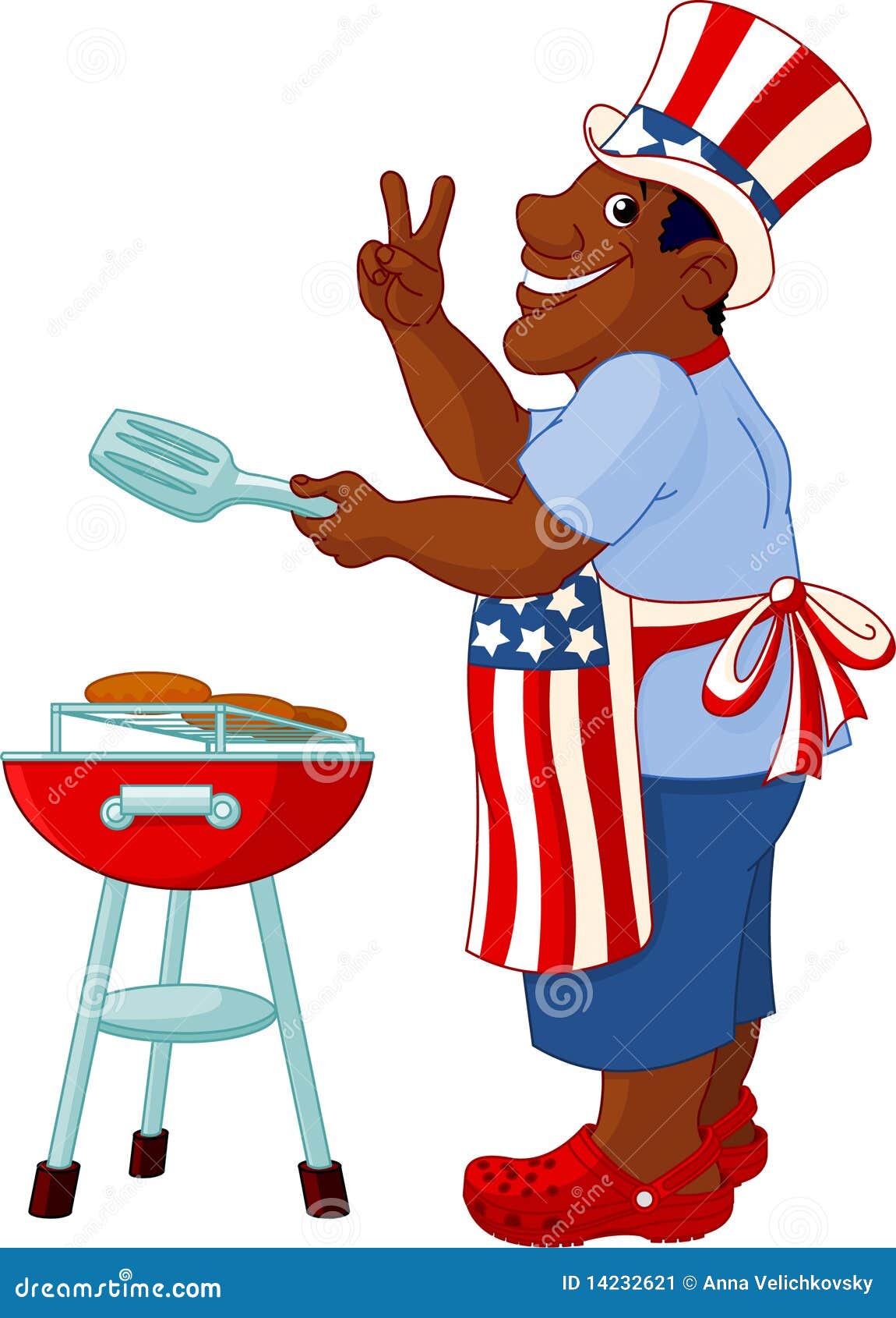 Uncle Sam And Hamburger Platters Stock Photo | CartoonDealer.com #306613698