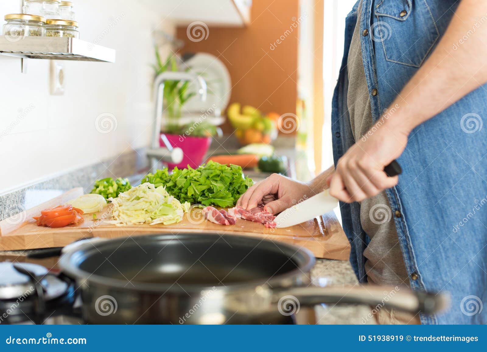 Man cooking stock image. Image of focus, fiber, home - 51938919