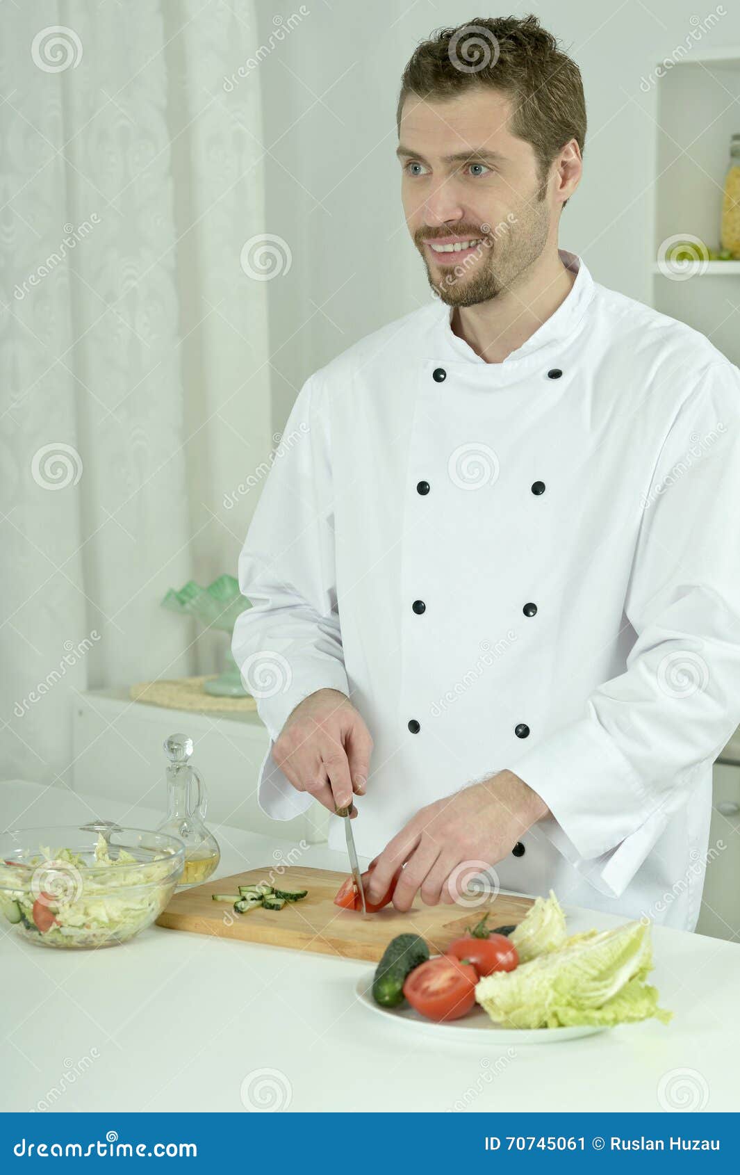 Man cooking in kitchen stock image. Image of male, lifestyle - 70745061