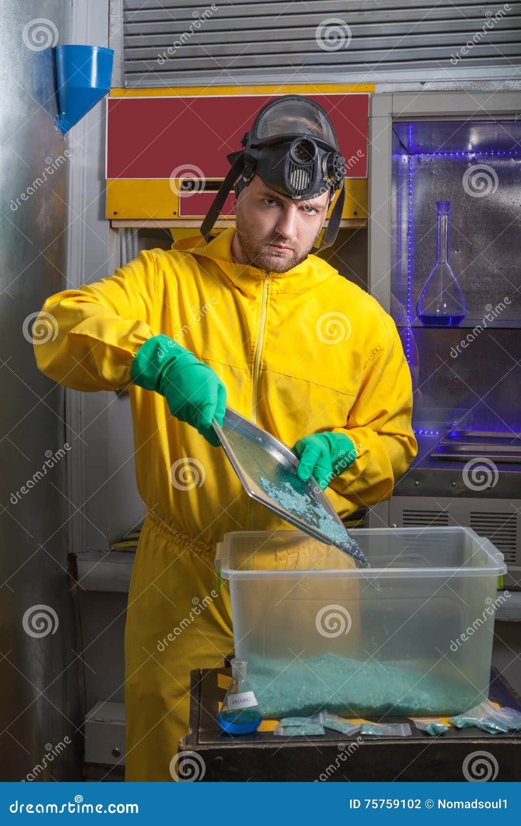 Man Cooking Meth Stock Photo | CartoonDealer.com #75759102