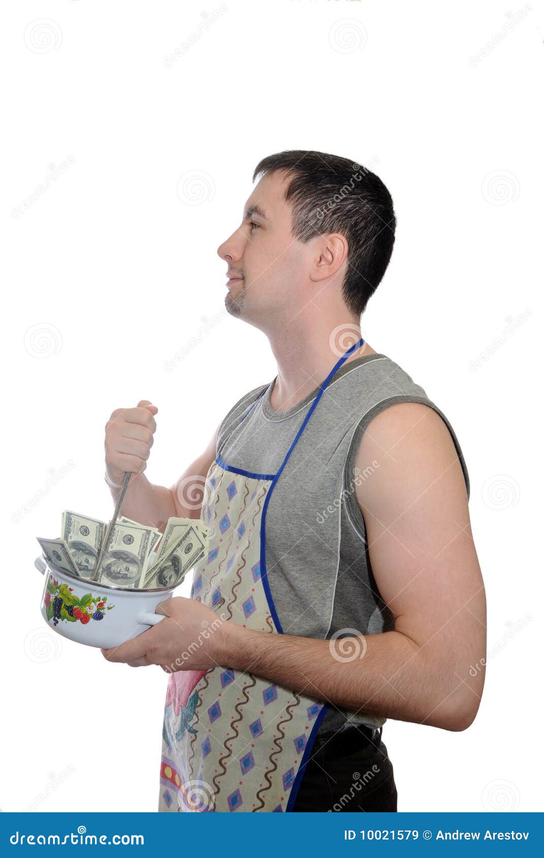 The man cooking money stock image. Image of idea, people - 10021579