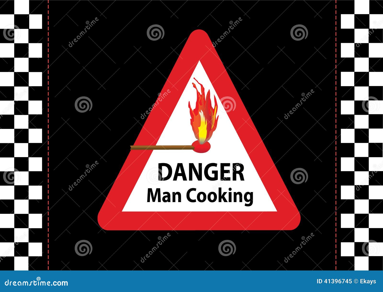 Man Cooking stock vector. Illustration of black, burn - 41396745