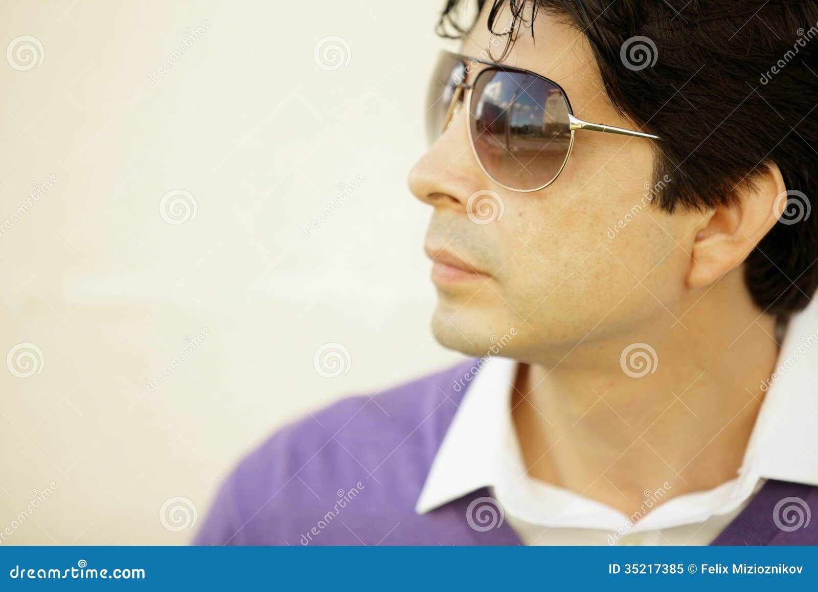 Man with Cool Modern Sunglasses Stock Image - Image of trendy ...