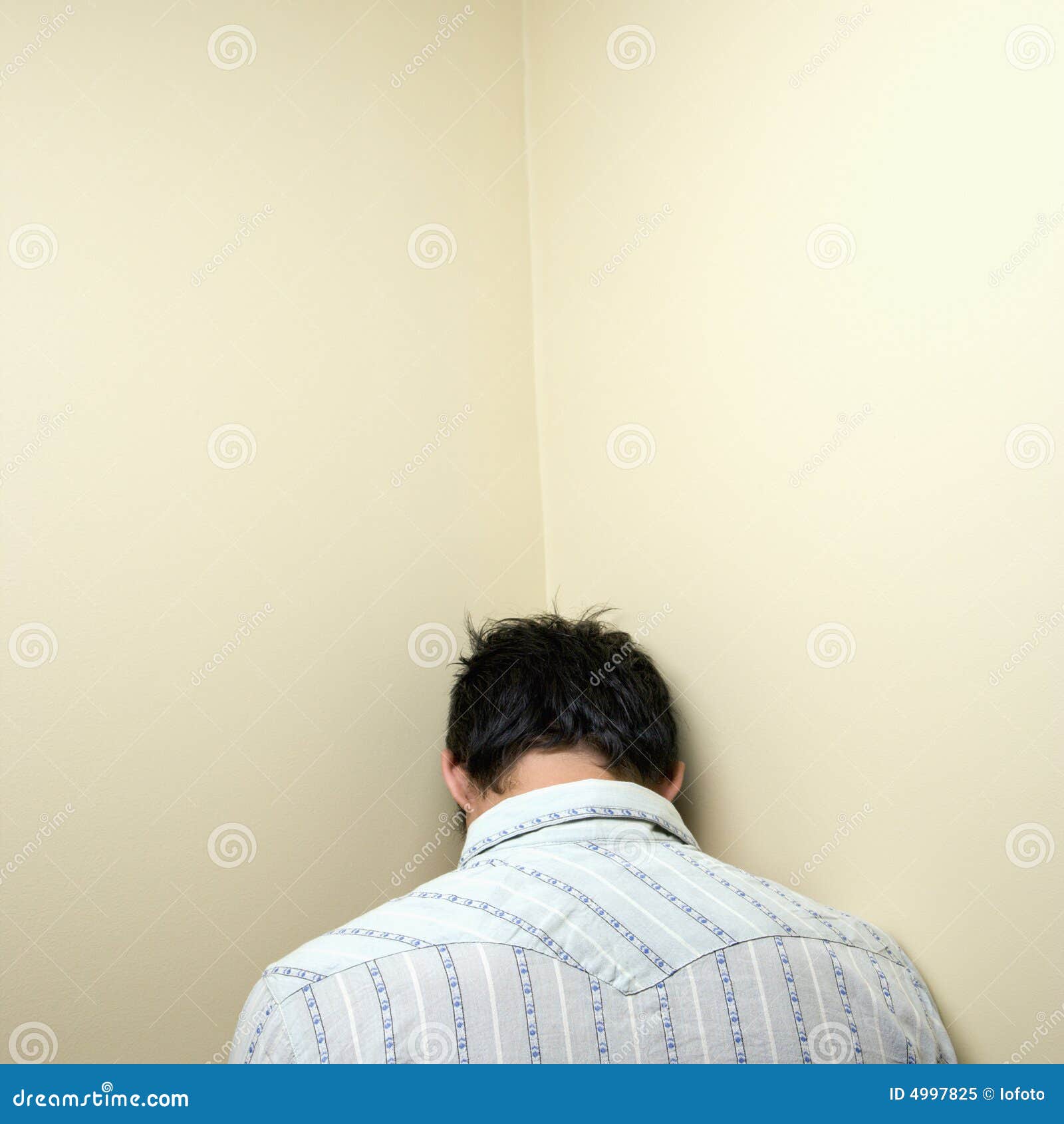 Man in corner stock image. Image of misbehaved, indoors - 4997825