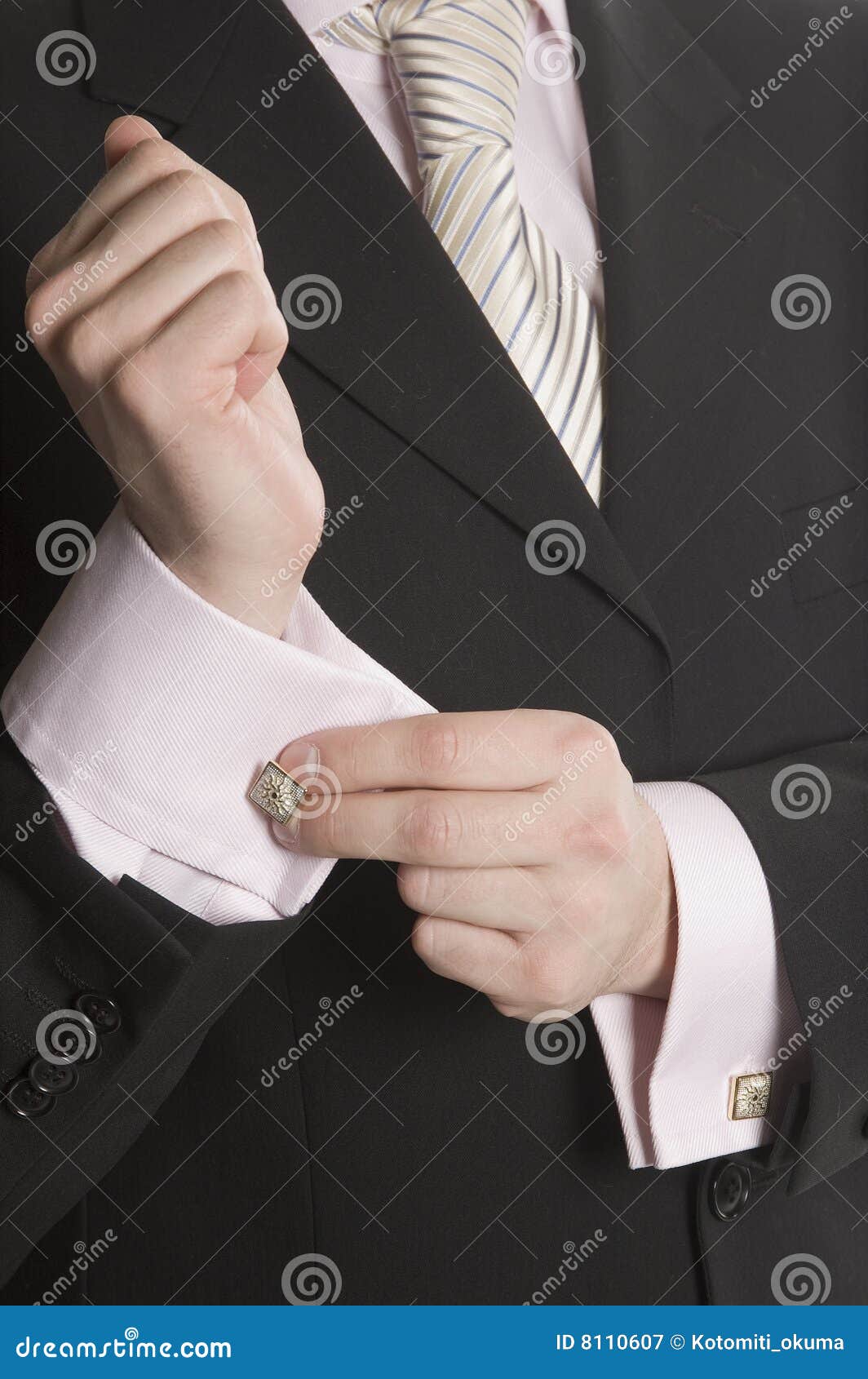 The Man Corrects a Cuff Link Stock Image - Image of link, cuff: 8110607