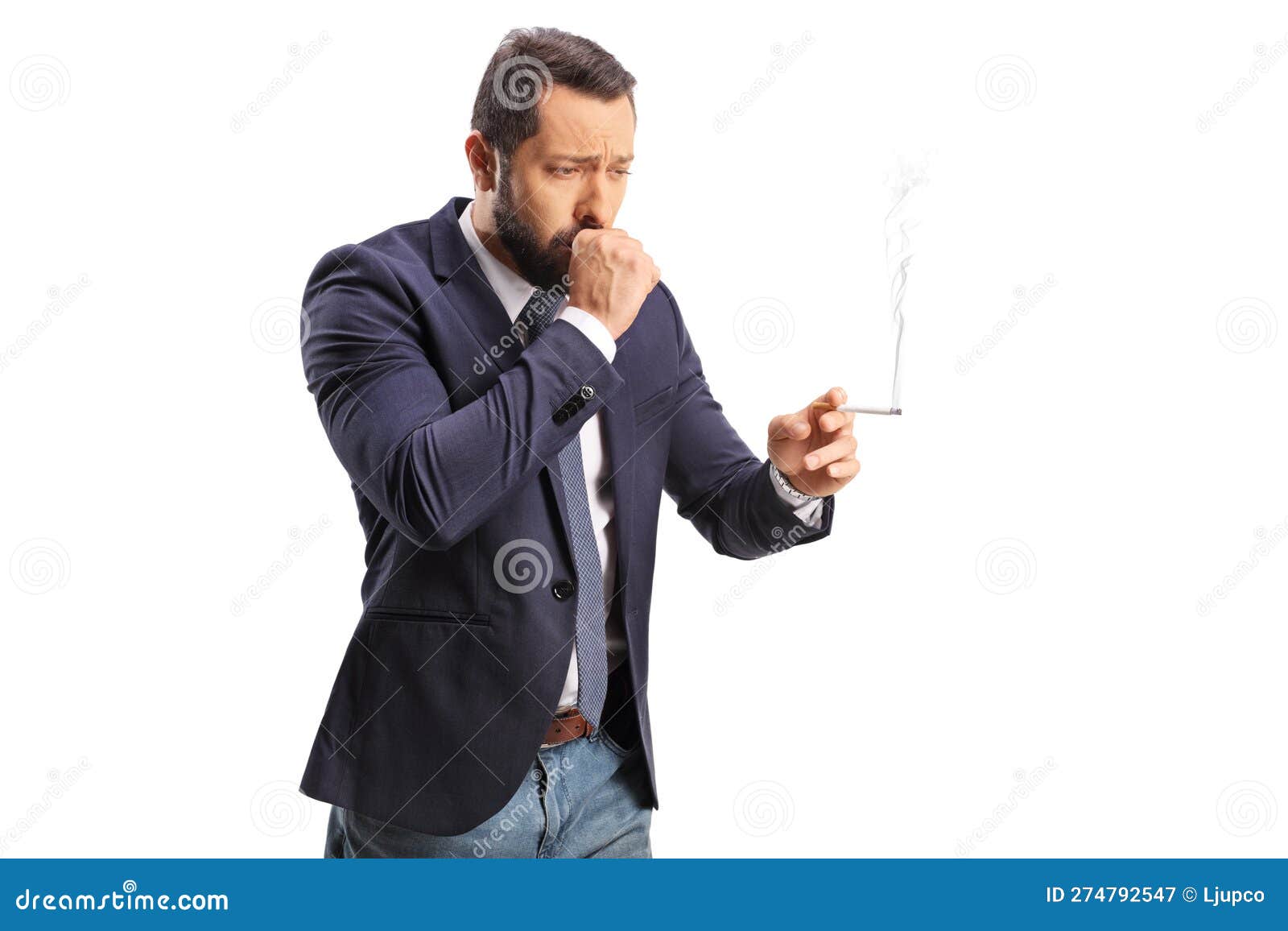 Man Smoking Cigarette Coughing Stock Photos - Free & Royalty-Free Stock ...