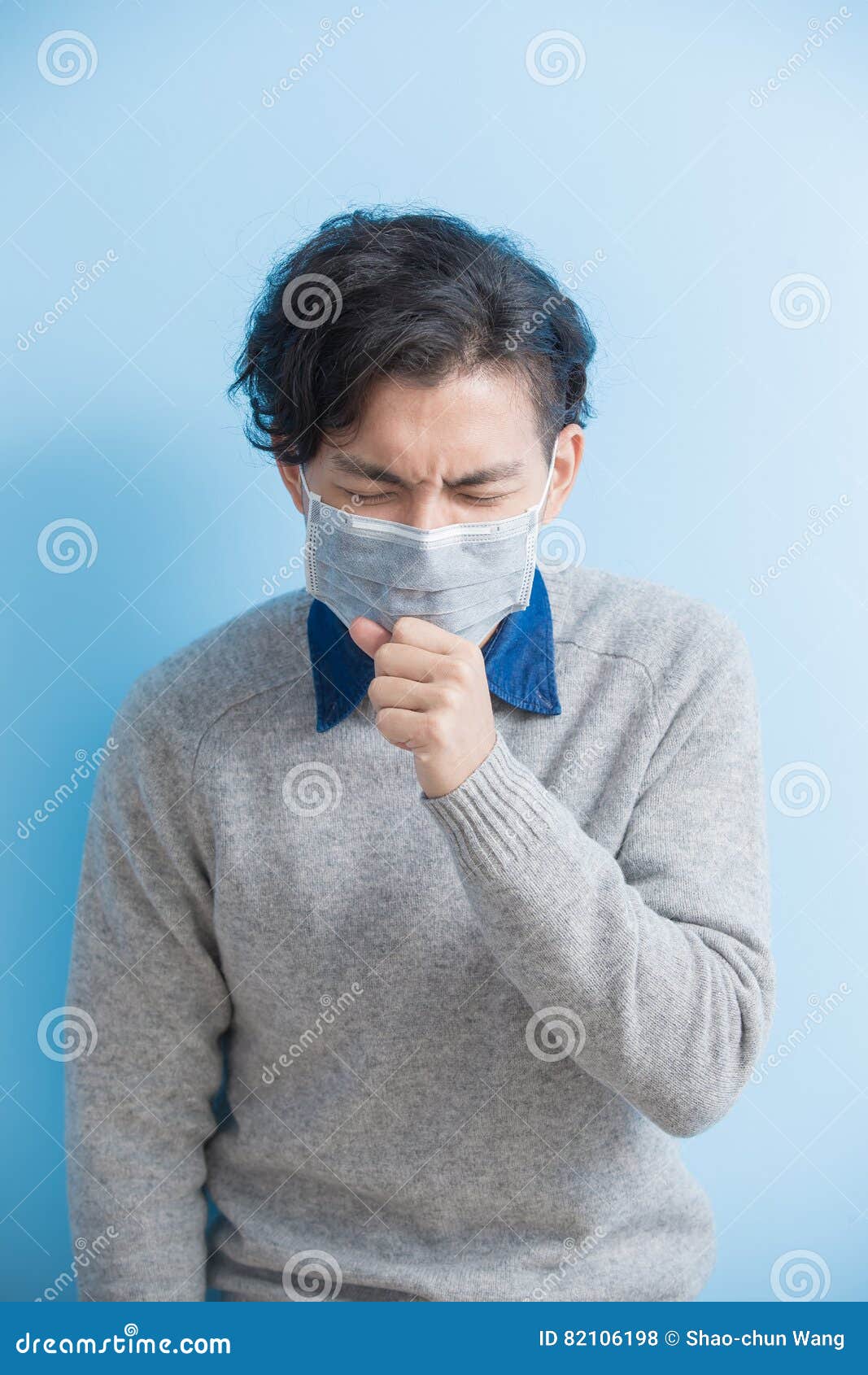 Man is coughing stock photo. Image of cold, fever, cough - 82106198