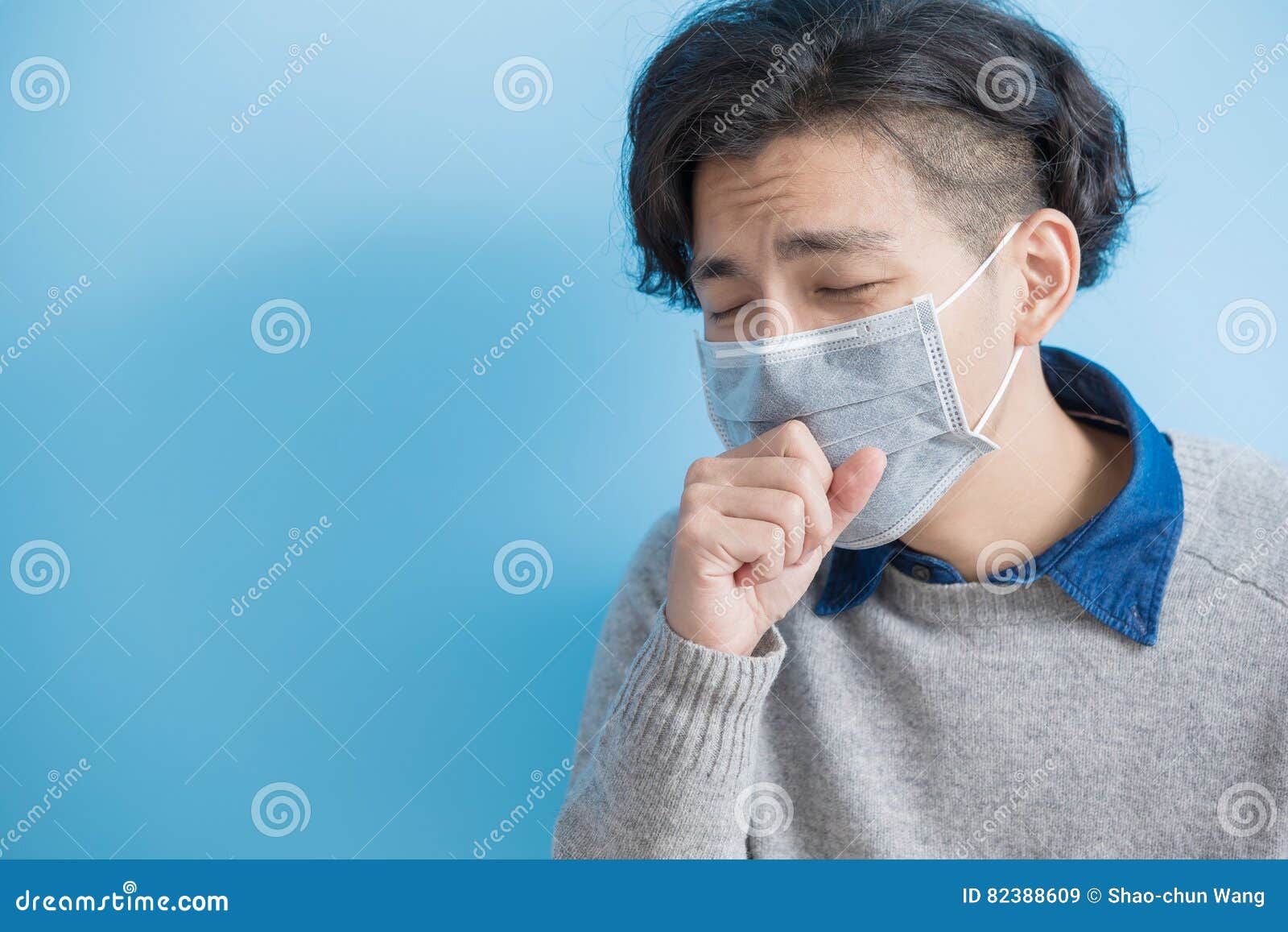 Man is coughing stock image. Image of education, medical - 82388609
