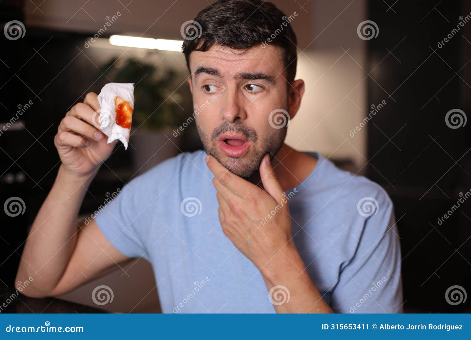 Man Coughing Saliva with Blood Stock Image - Image of cough, lung ...
