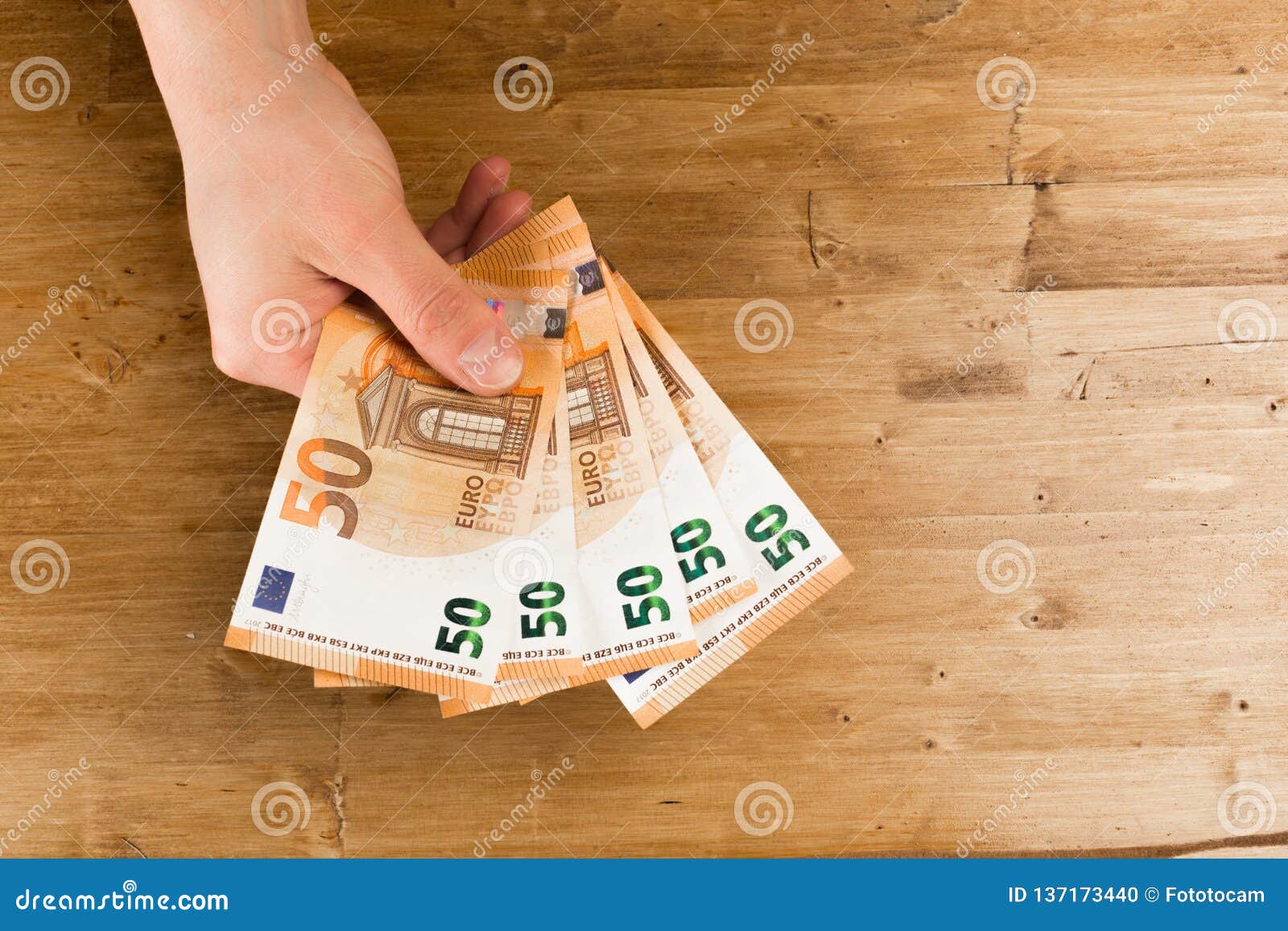 Man Count Euro on Wooden Table Stock Photo - Image of banknote, bill ...