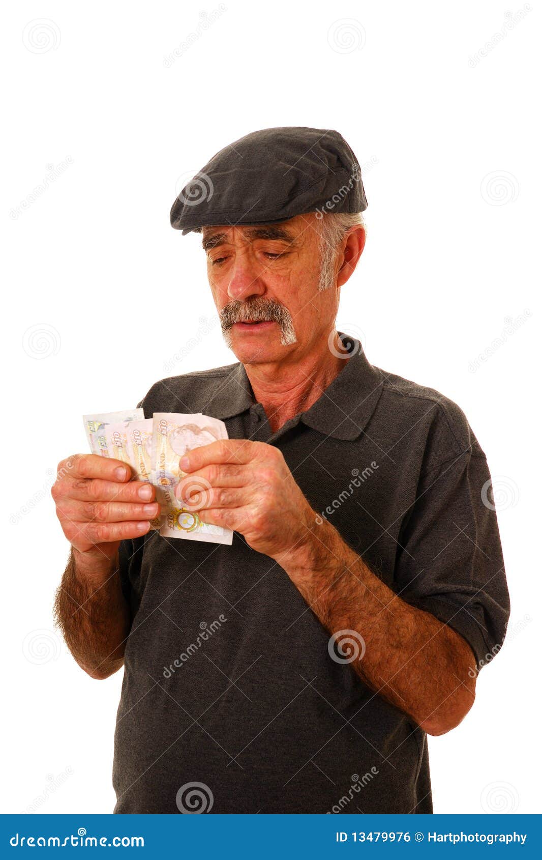 Man Counting British Pounds Stock Photo - Image of english, isolated ...